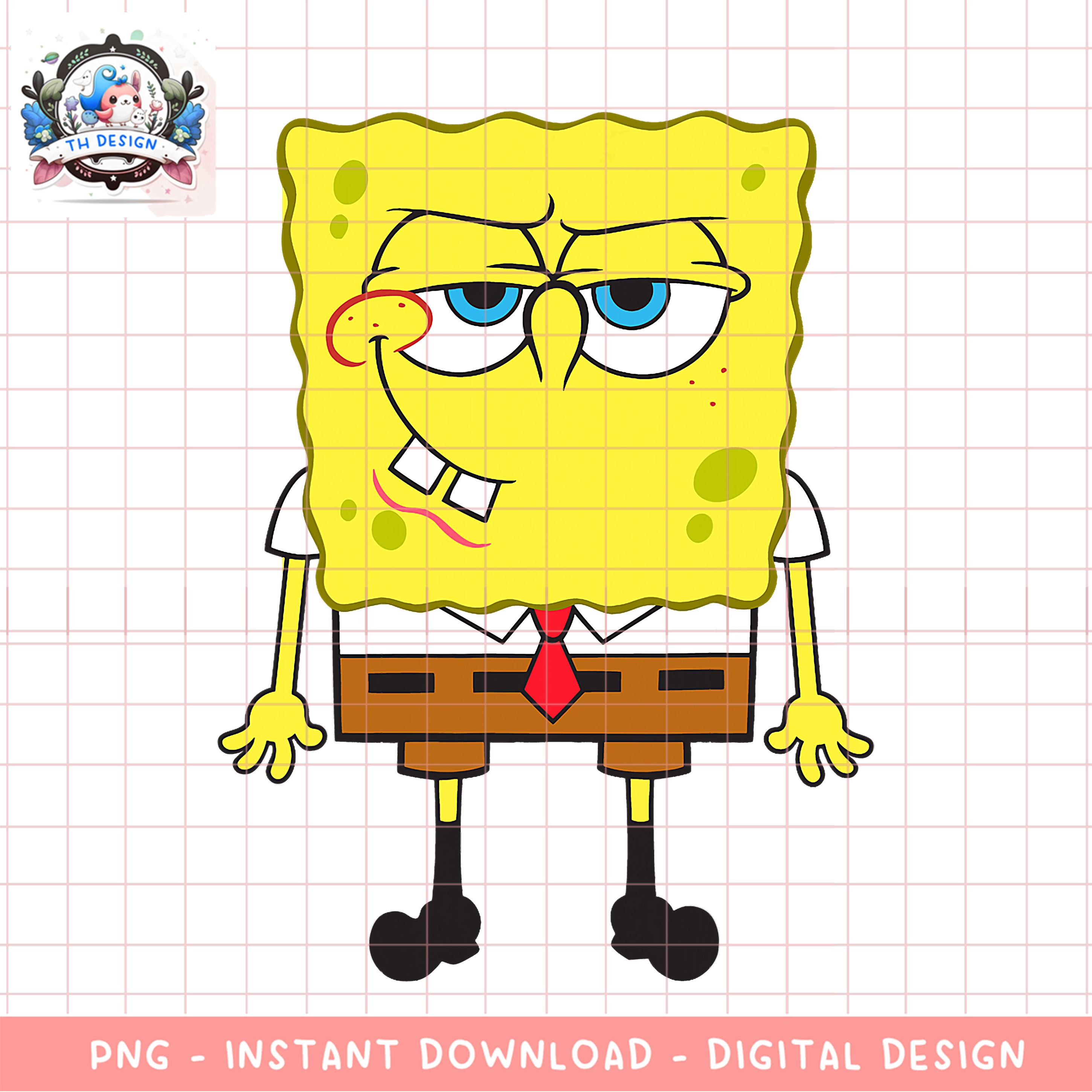 Spongebob SquarePants Large Character With Smirk png, digita | Inspire ...