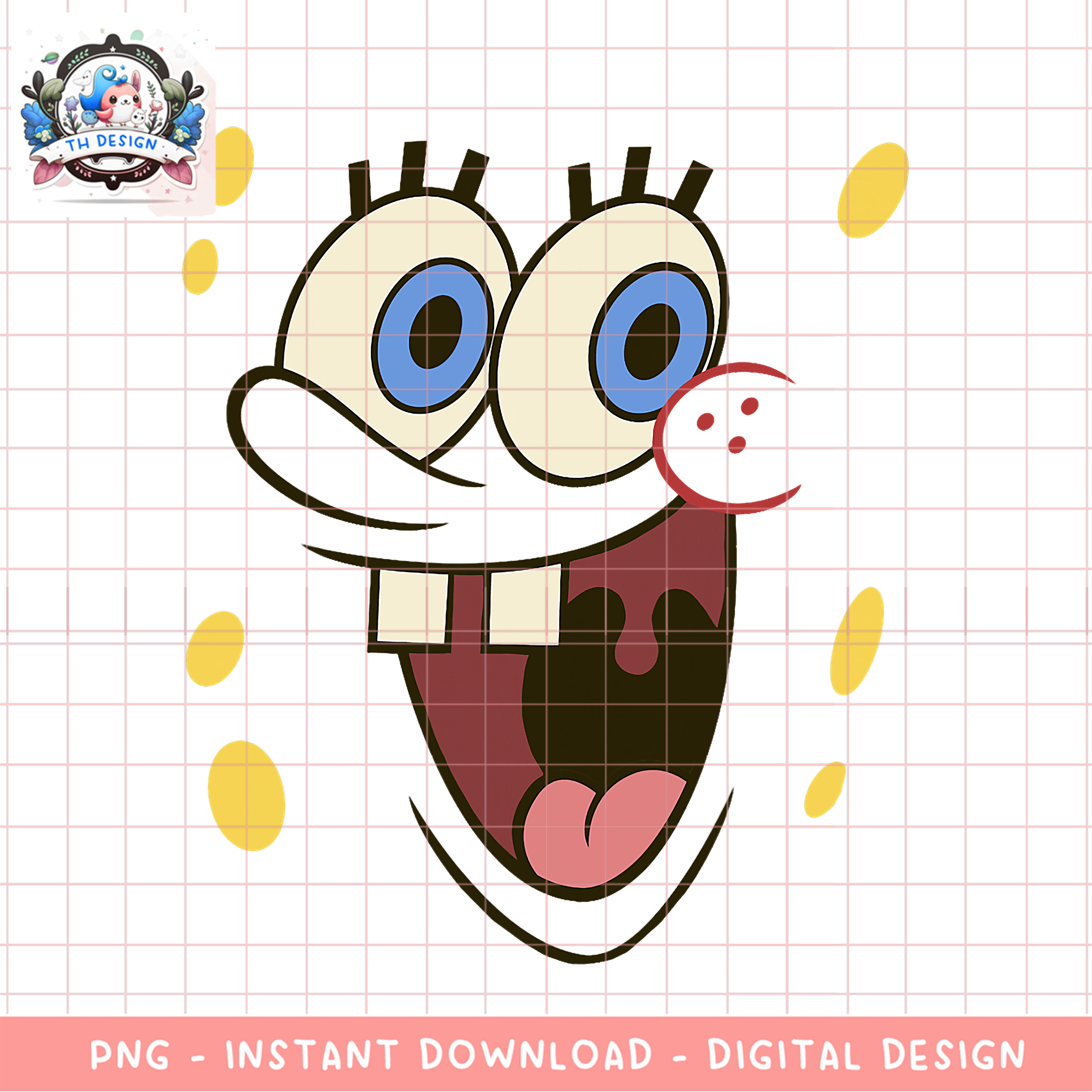 Spongebob Squarepants Large Face Costume png, digital downlo | Inspire ...