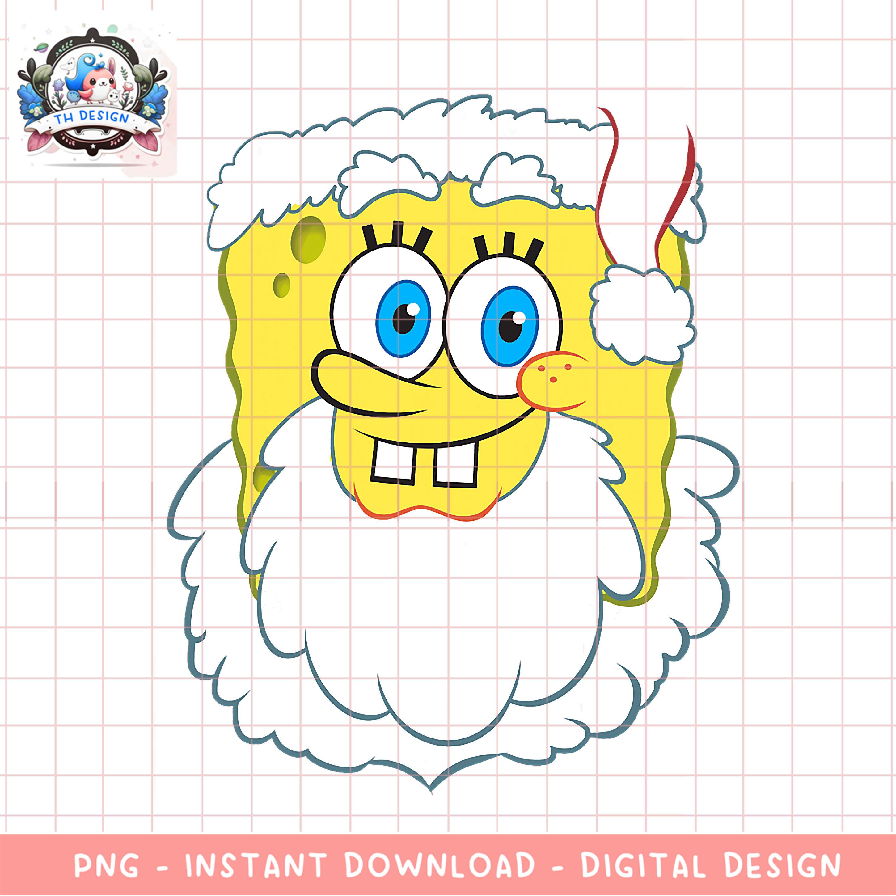 Spongebob SquarePants Large Santa Clause Christmas png, digi | Inspire ...