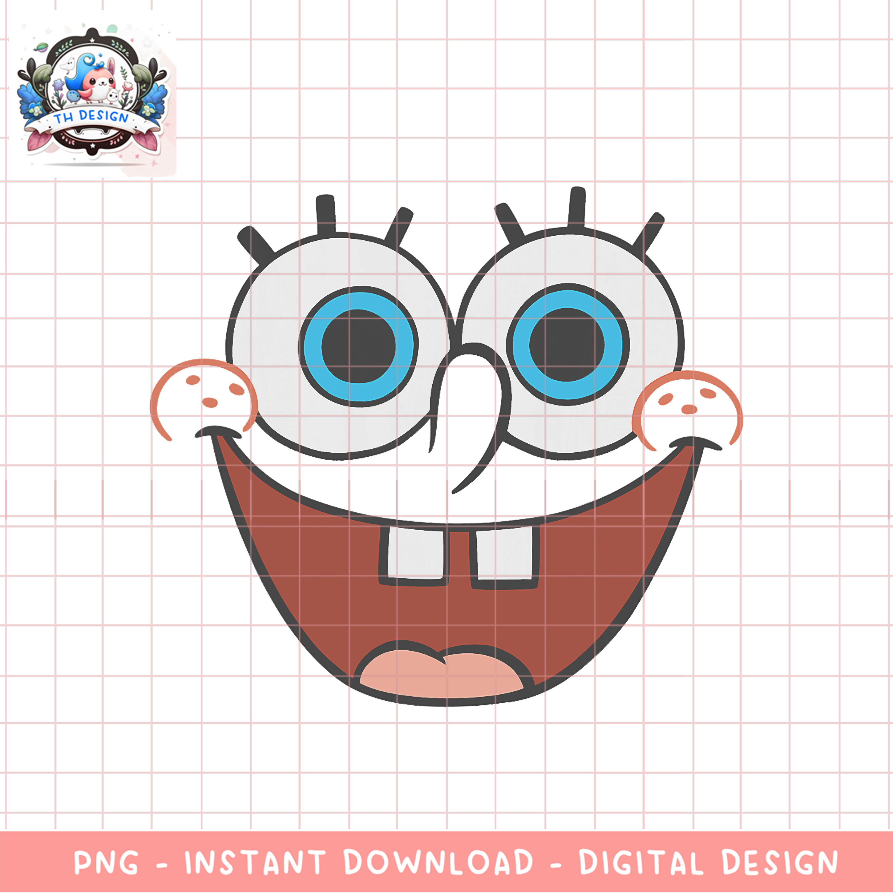 Spongebob SquarePants Large Smile png, digital download, ins | Inspire ...