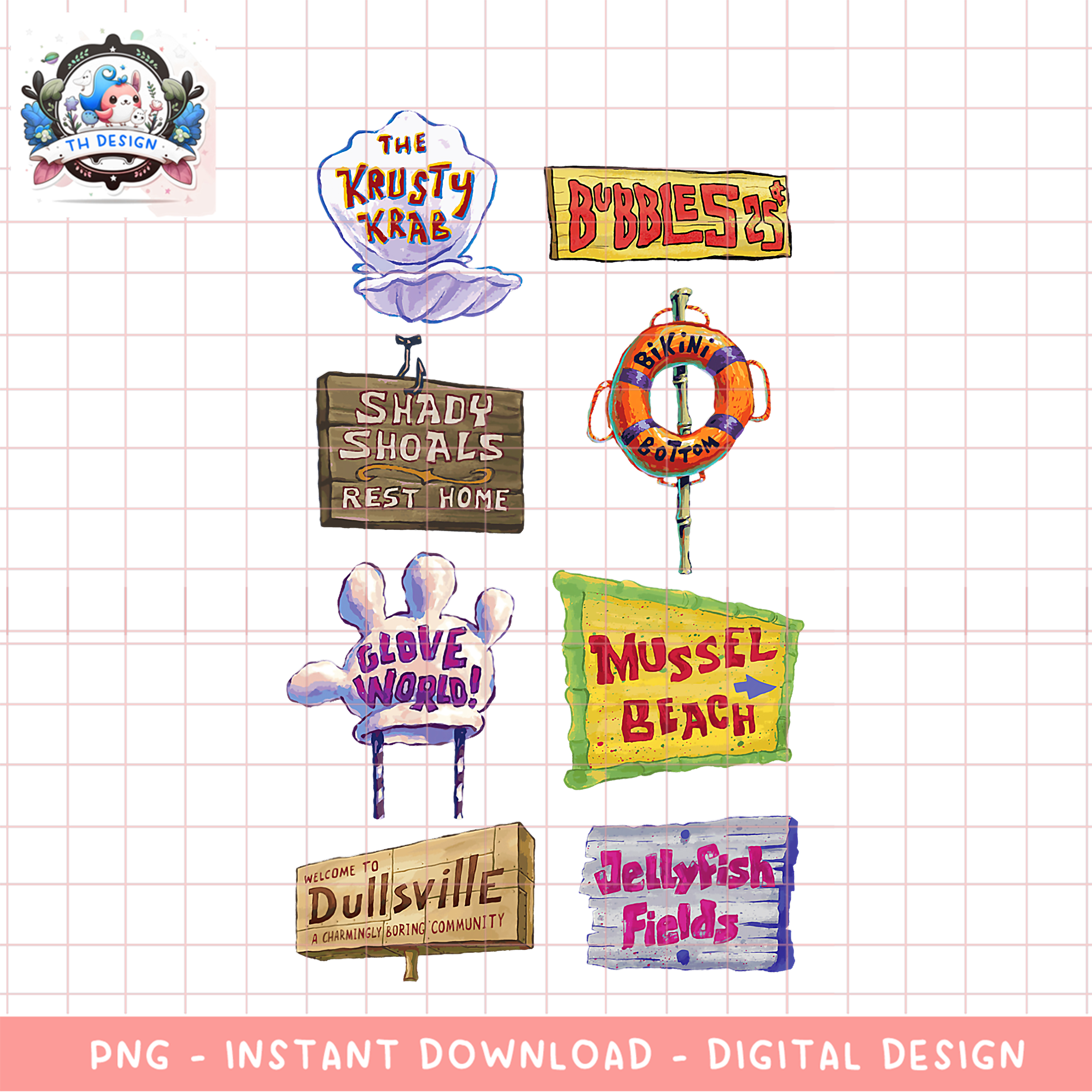 Spongebob Squarepants Logo From Show png, digital download, | Inspire ...