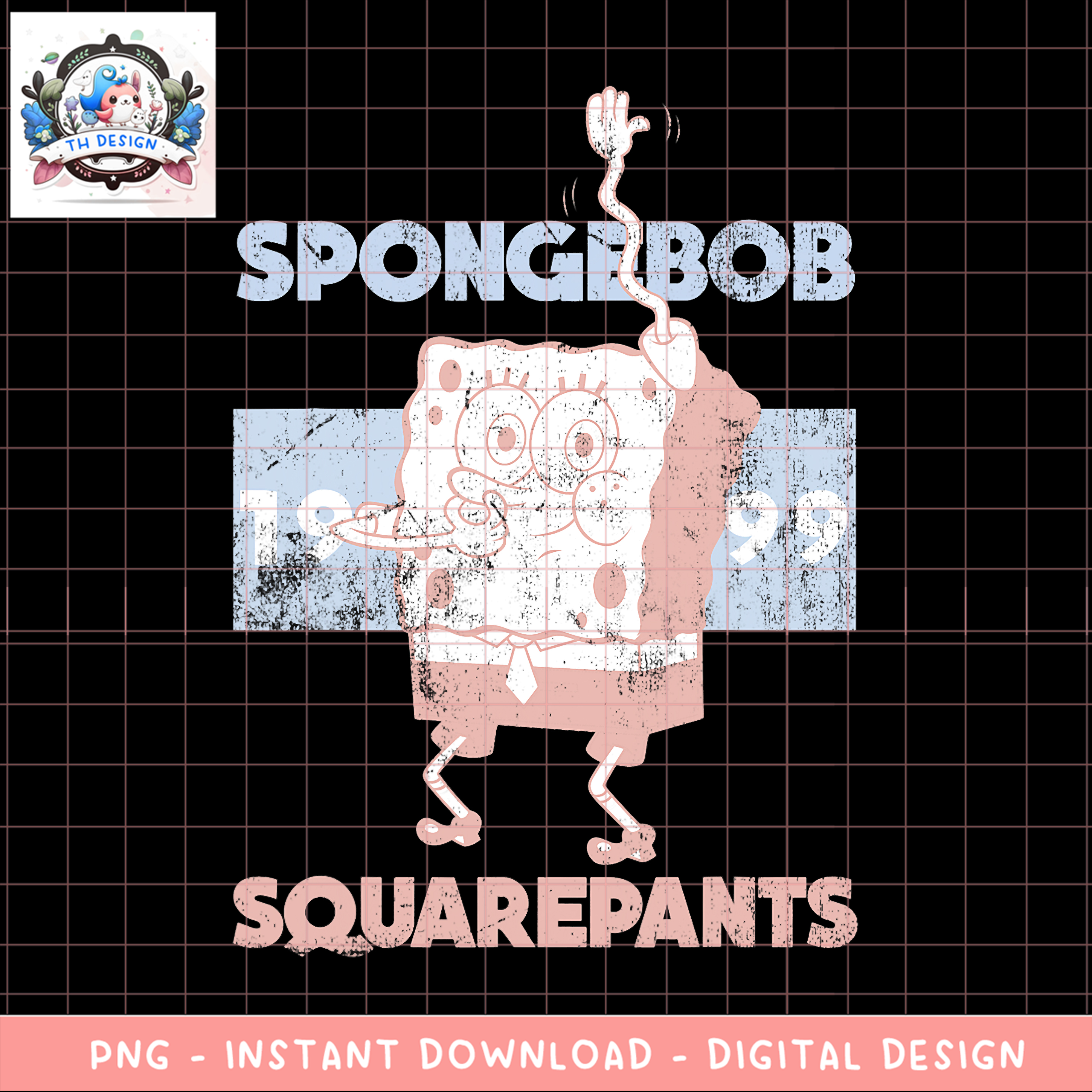 SpongeBob SquarePants Plug Nose Pose Vintage png, digital do | Inspire ...