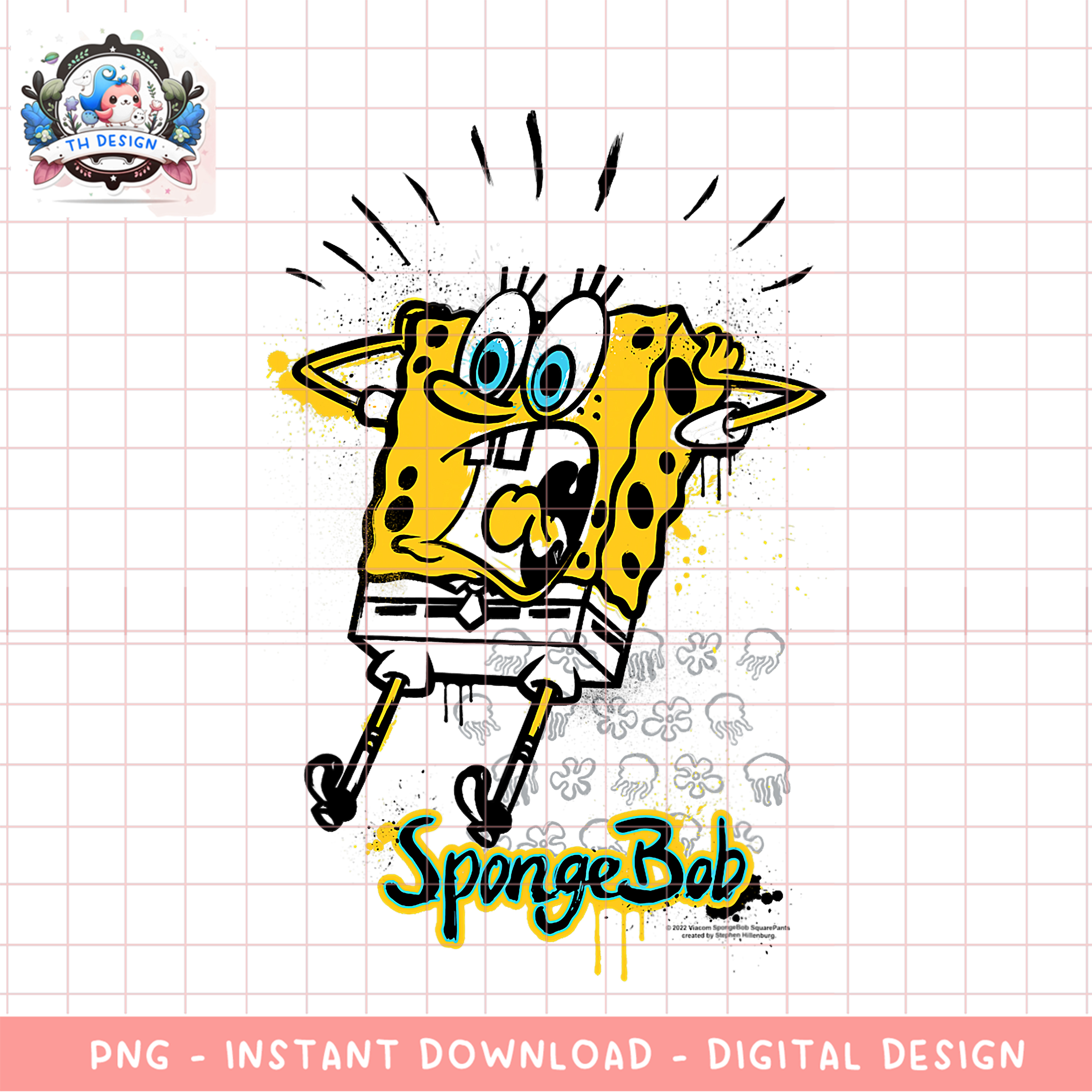 SpongeBob SquarePants Shocking! png, digital download, insta | Inspire ...