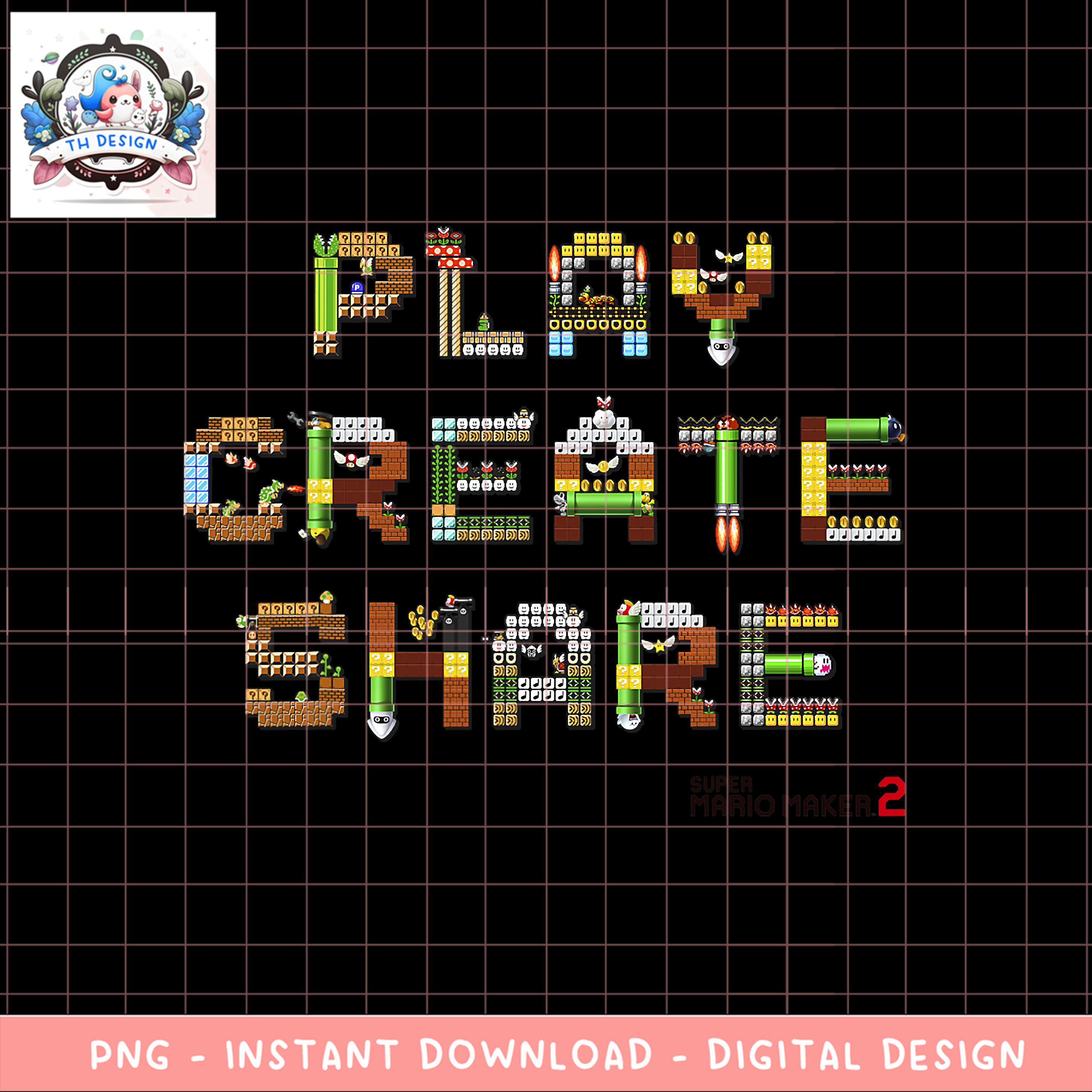 Super Mario Maker 2 Play Create Share Block Build-Up png, di | Inspire ...