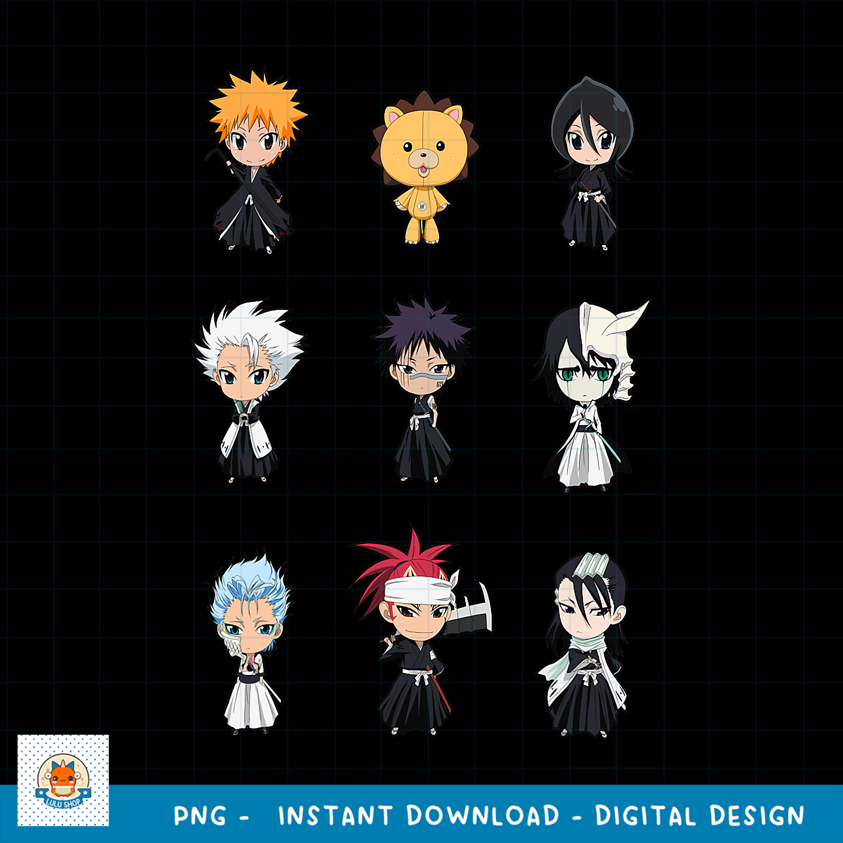Bleach Chibi Character Grid PNG Download copy | Inspire Uplift