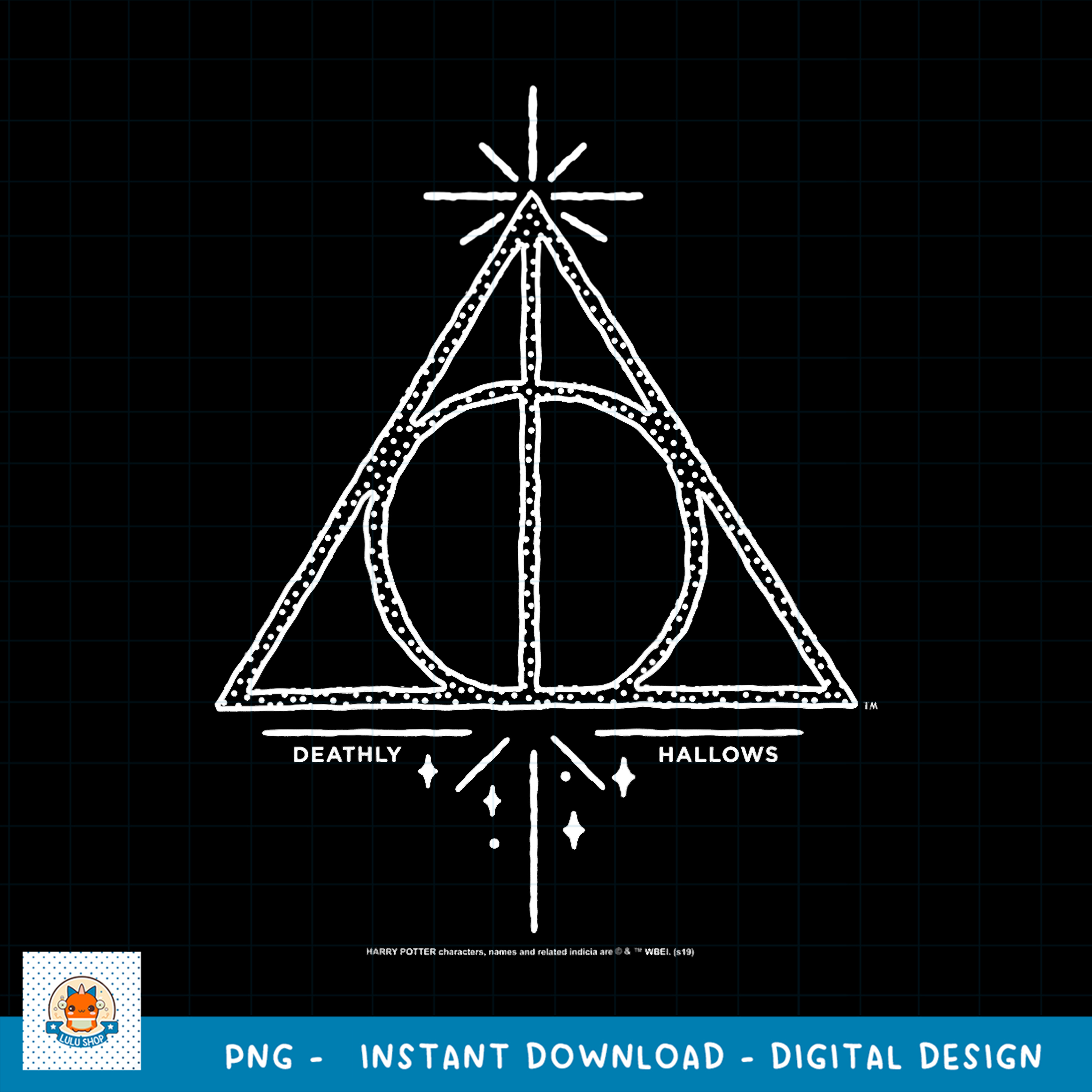 Kids Harry Potter Deathly Hallows Symbol Line Art PNG Downlo | Inspire ...