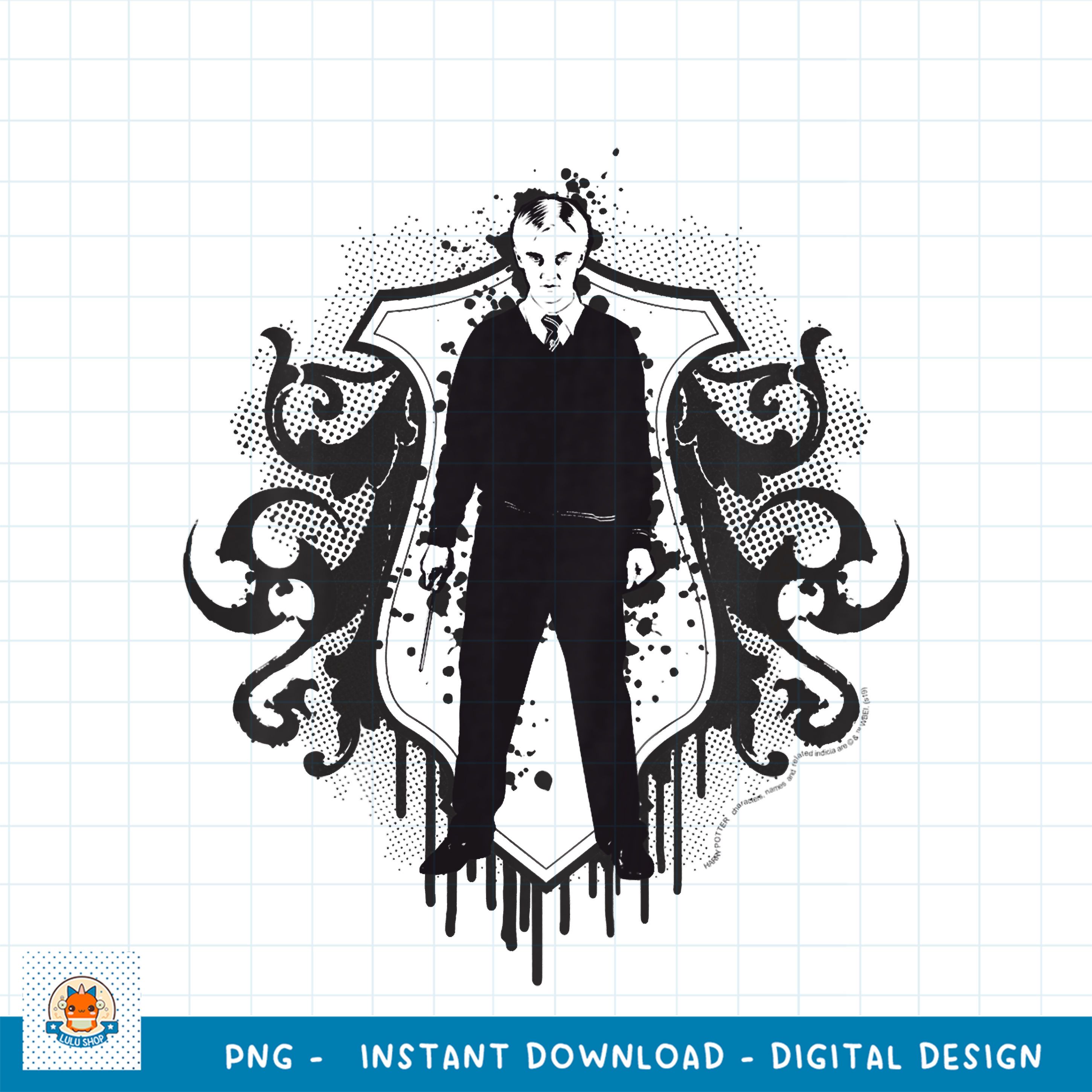 Kids Harry Potter Draco Malfoy Dripping Portrait PNG Downloa | Inspire ...