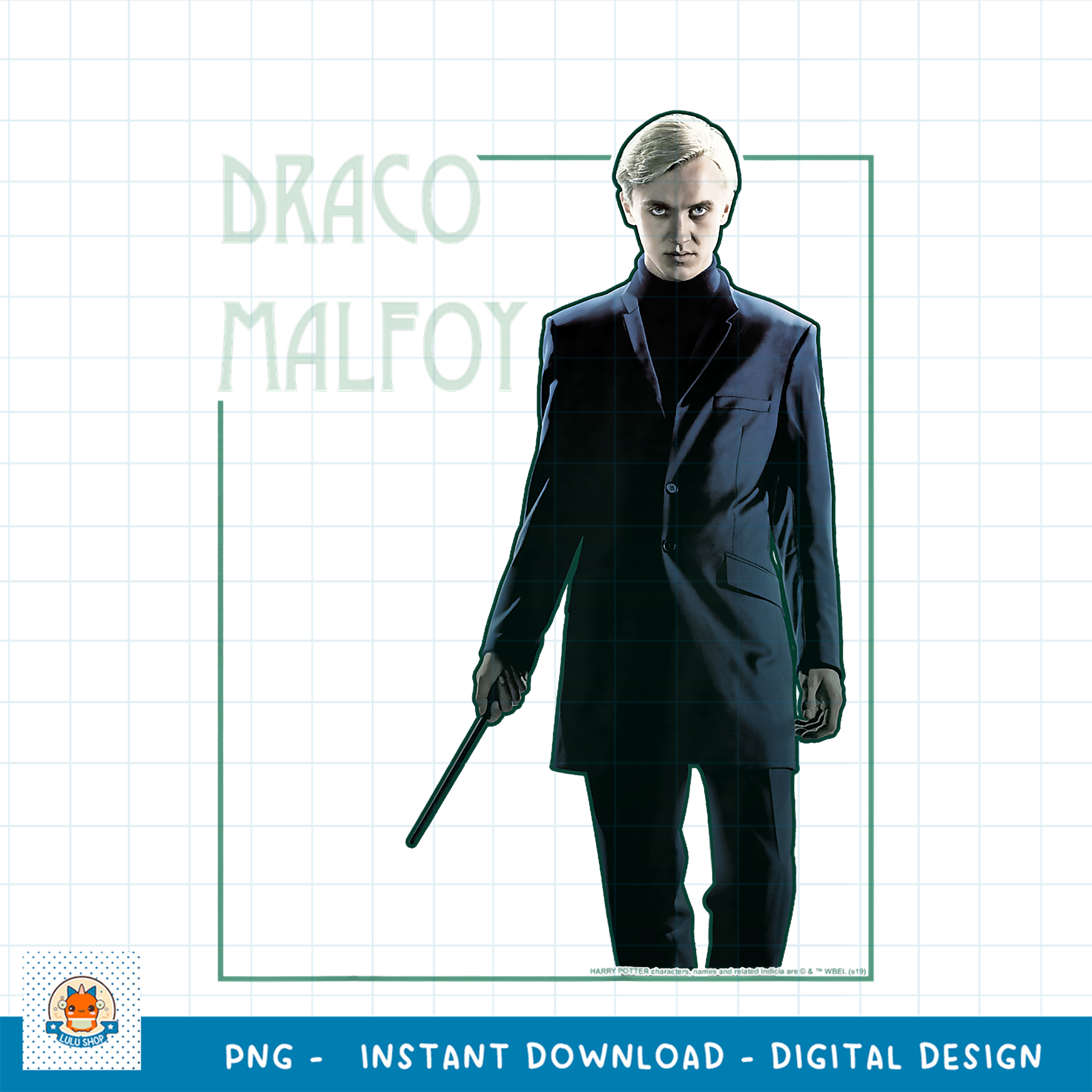 Kids Harry Potter Draco Malfoy Simple Framed Portrait PNG Do | Inspire Uplift