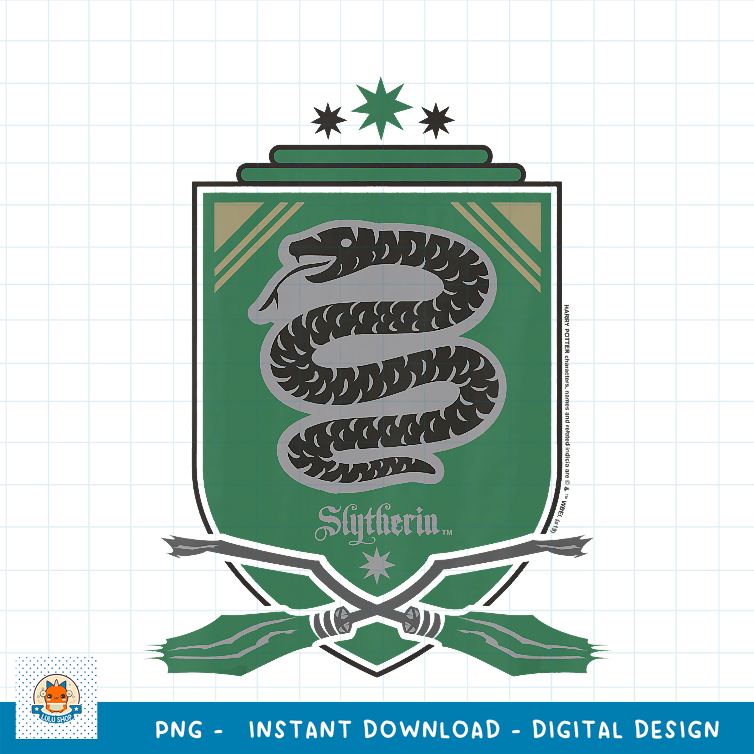 Kids Harry Potter Slytherin House Crest Chest Logo png, digi | Inspire ...