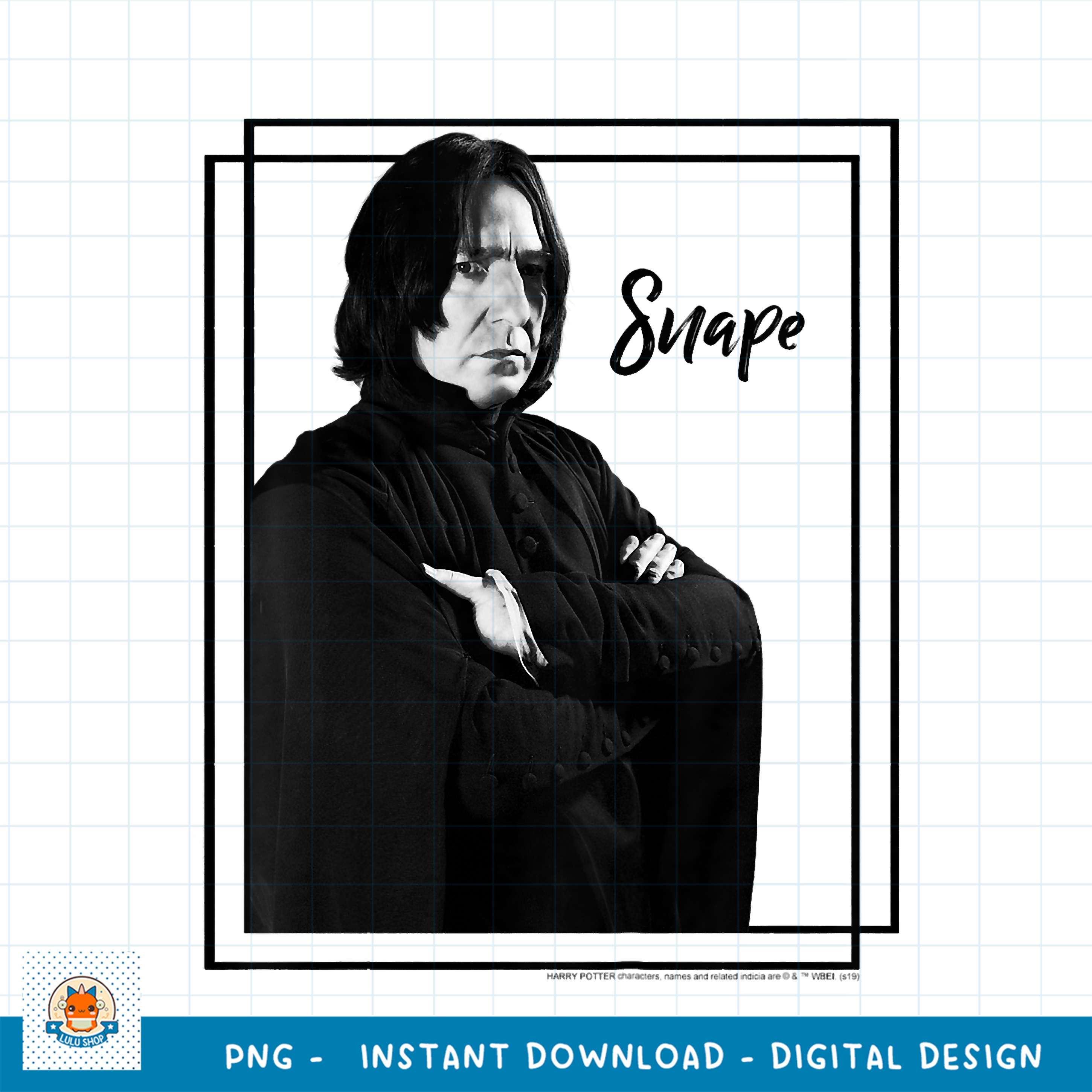 Kids Harry Potter Snape Simple Framed Portrait png, digital | Inspire ...