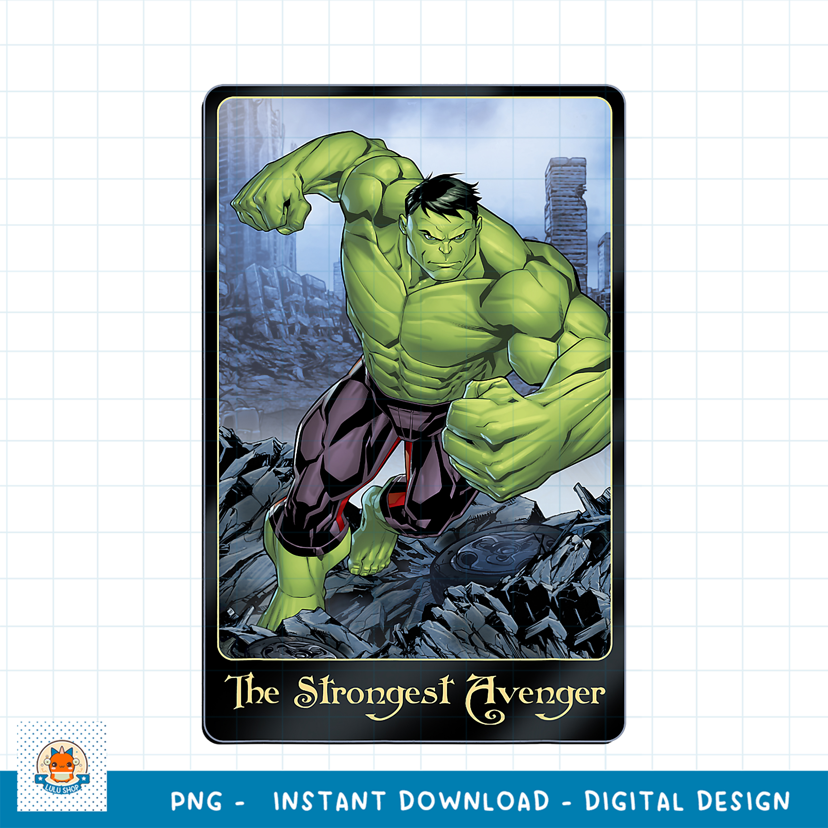 Marvel Strongest Avenger Incredible Hulk Graphic png, digita | Inspire ...