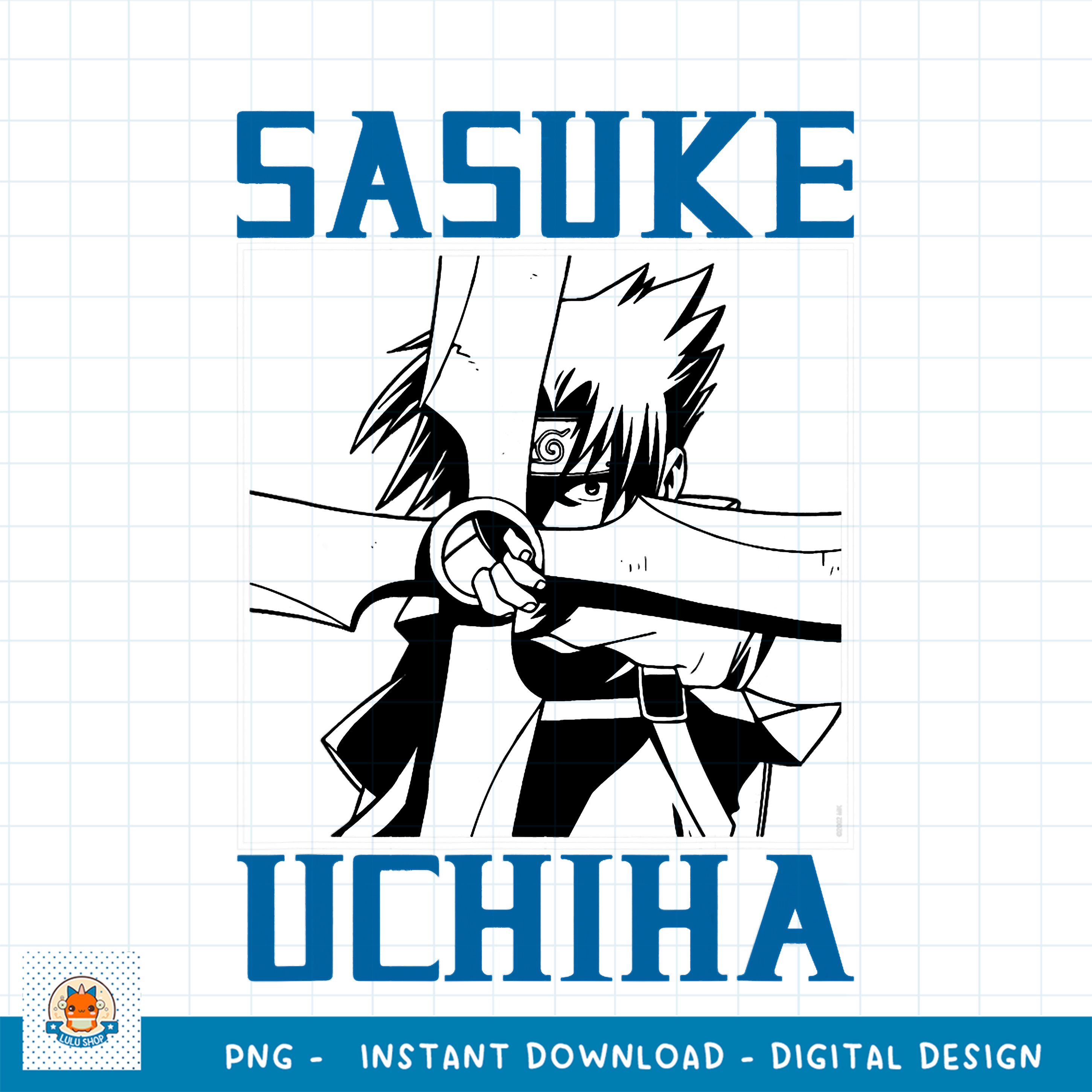 Naruto Original Sasuke Uchiha png, digital download | Inspire Uplift