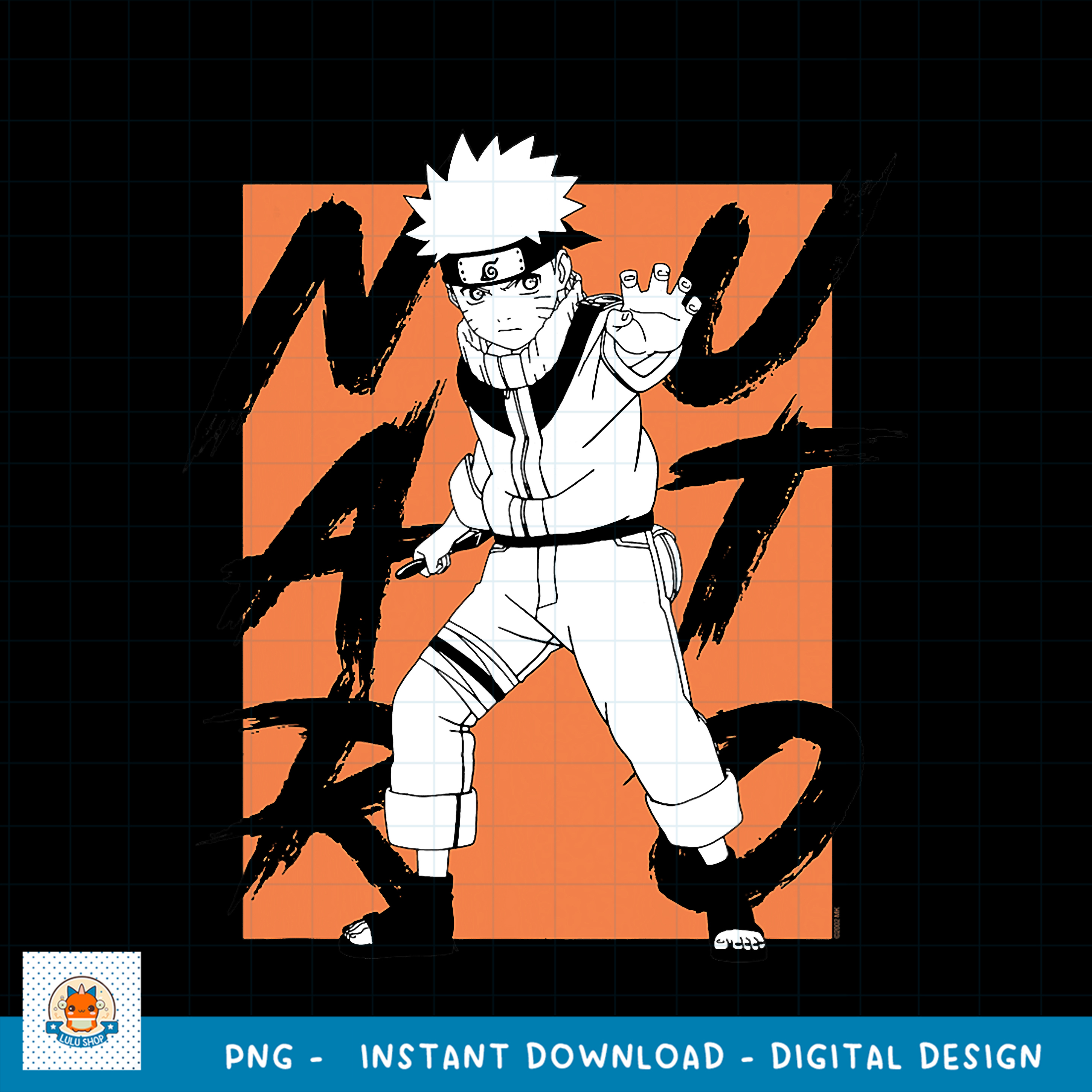 Naruto Stacked Letters Naruto png, digital download - Inspire Uplift