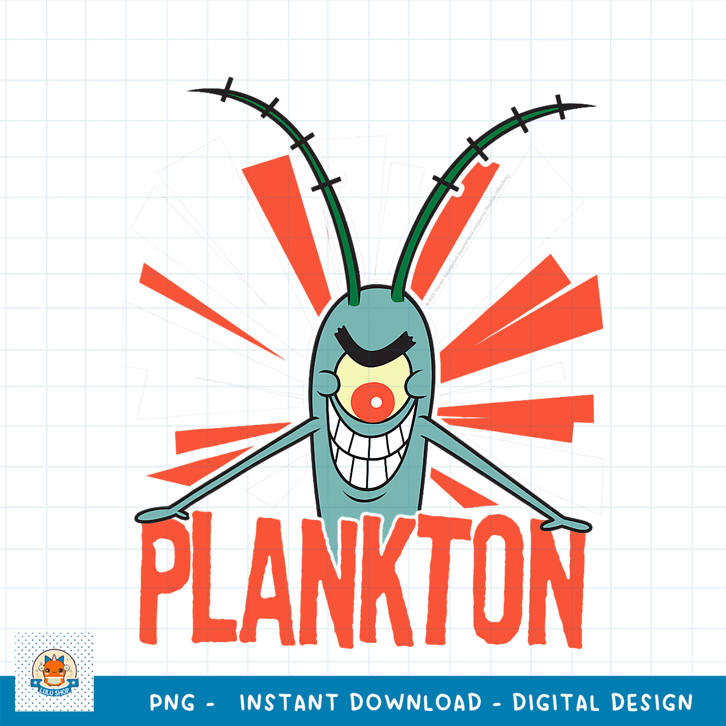 SpongeBob SquarePants Diabolical Plankton png, digital downl | Inspire ...