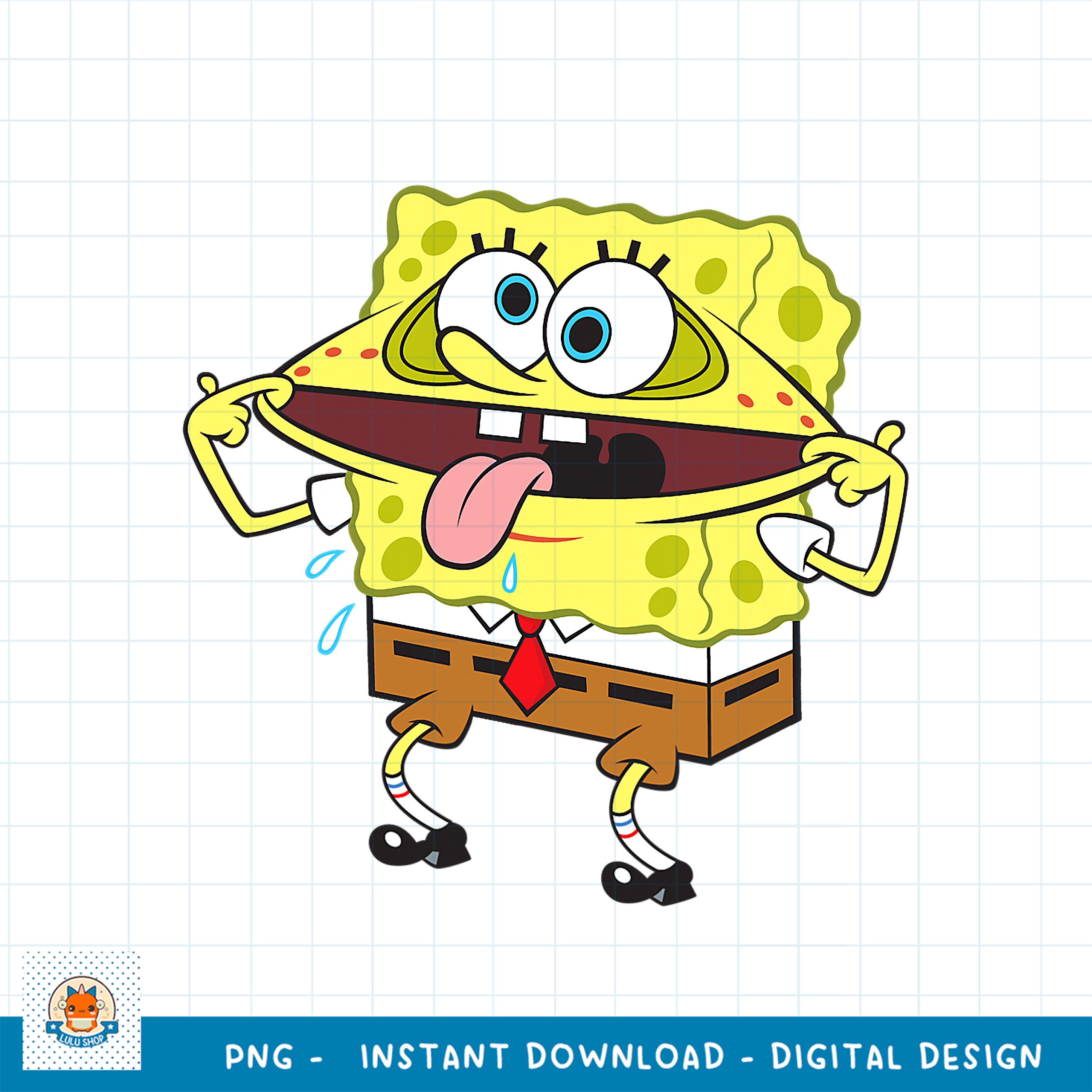 Spongebob SquarePants Goofy Face Funny png, digital download - Inspire ...