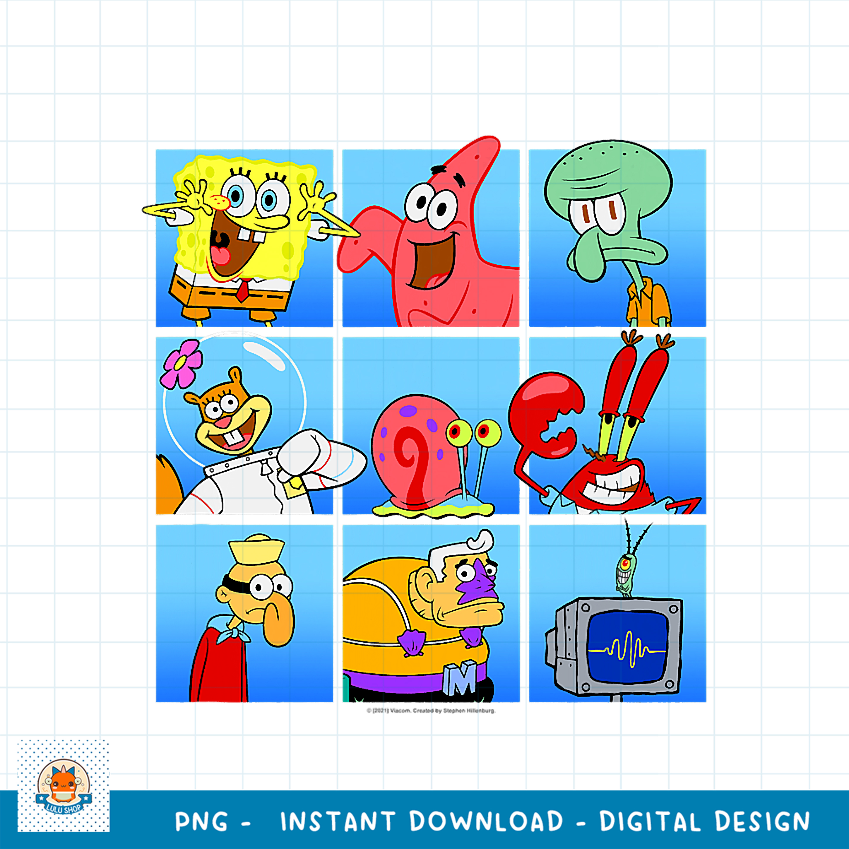 SpongeBob SquarePants Group Character Box-Up png, digital do | Inspire ...