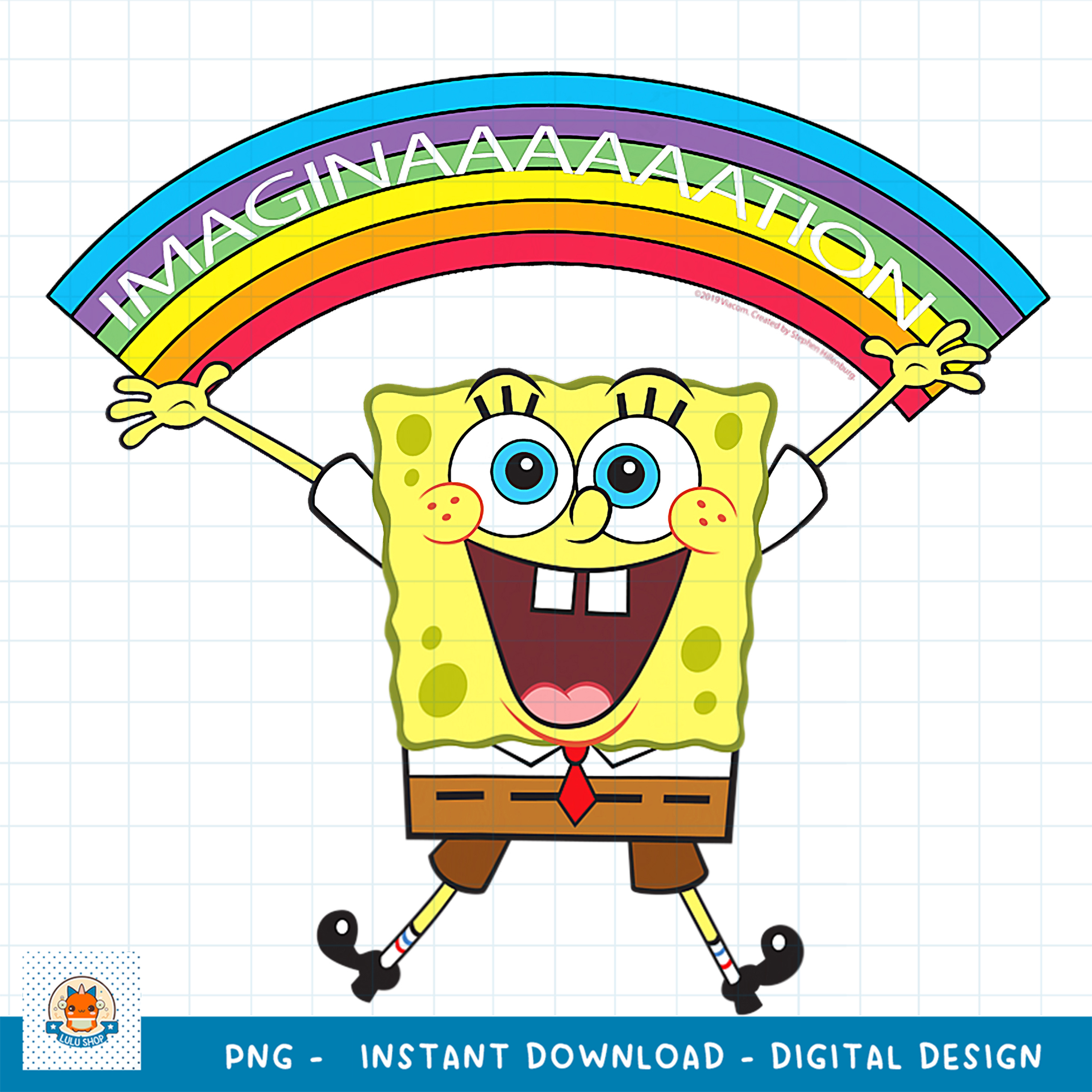 SpongeBob SquarePants Imaginaaation png, digital download | Inspire Uplift