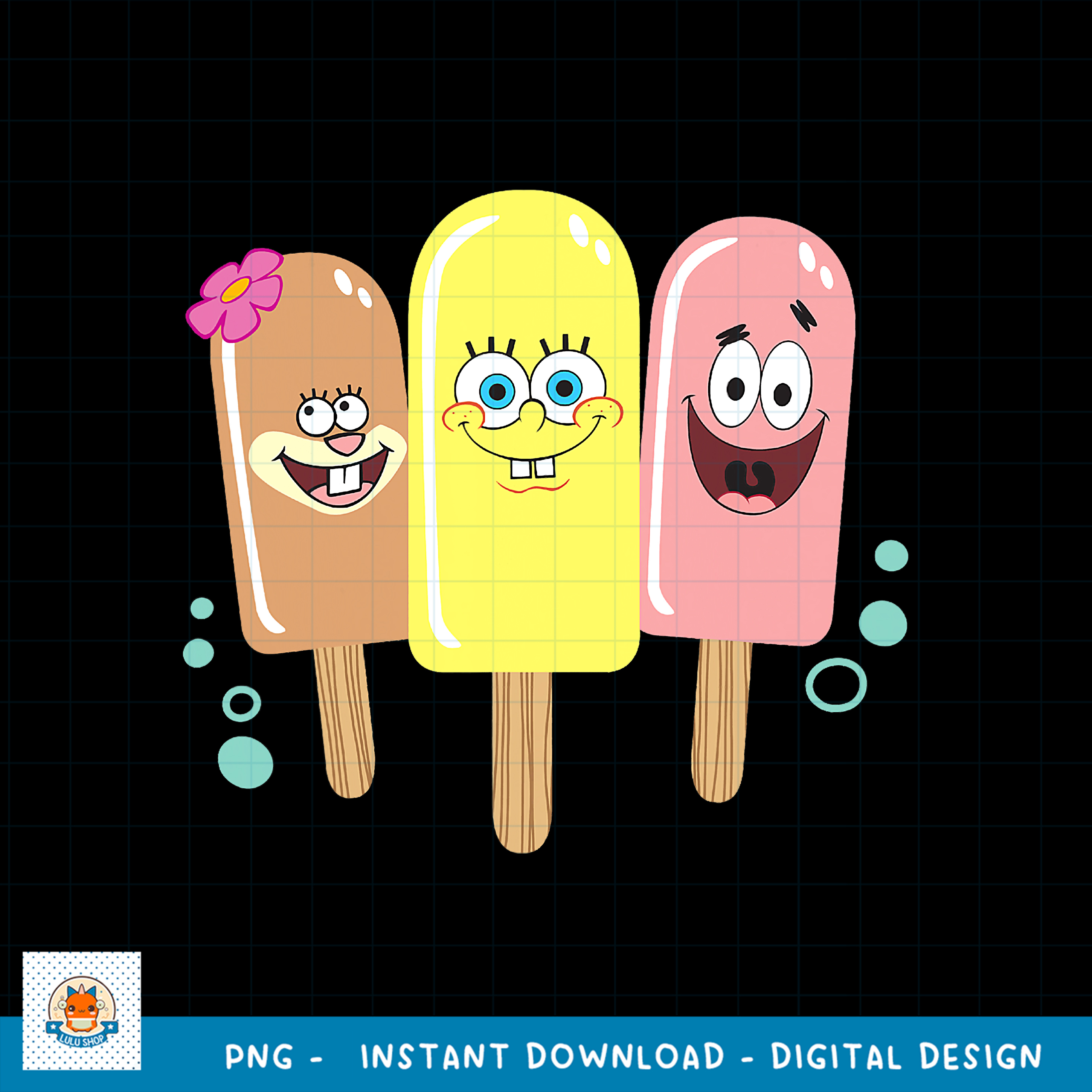 SpongeBob SquarePants Sandy Patrick Ice Cream Pals Happy png - Inspire ...