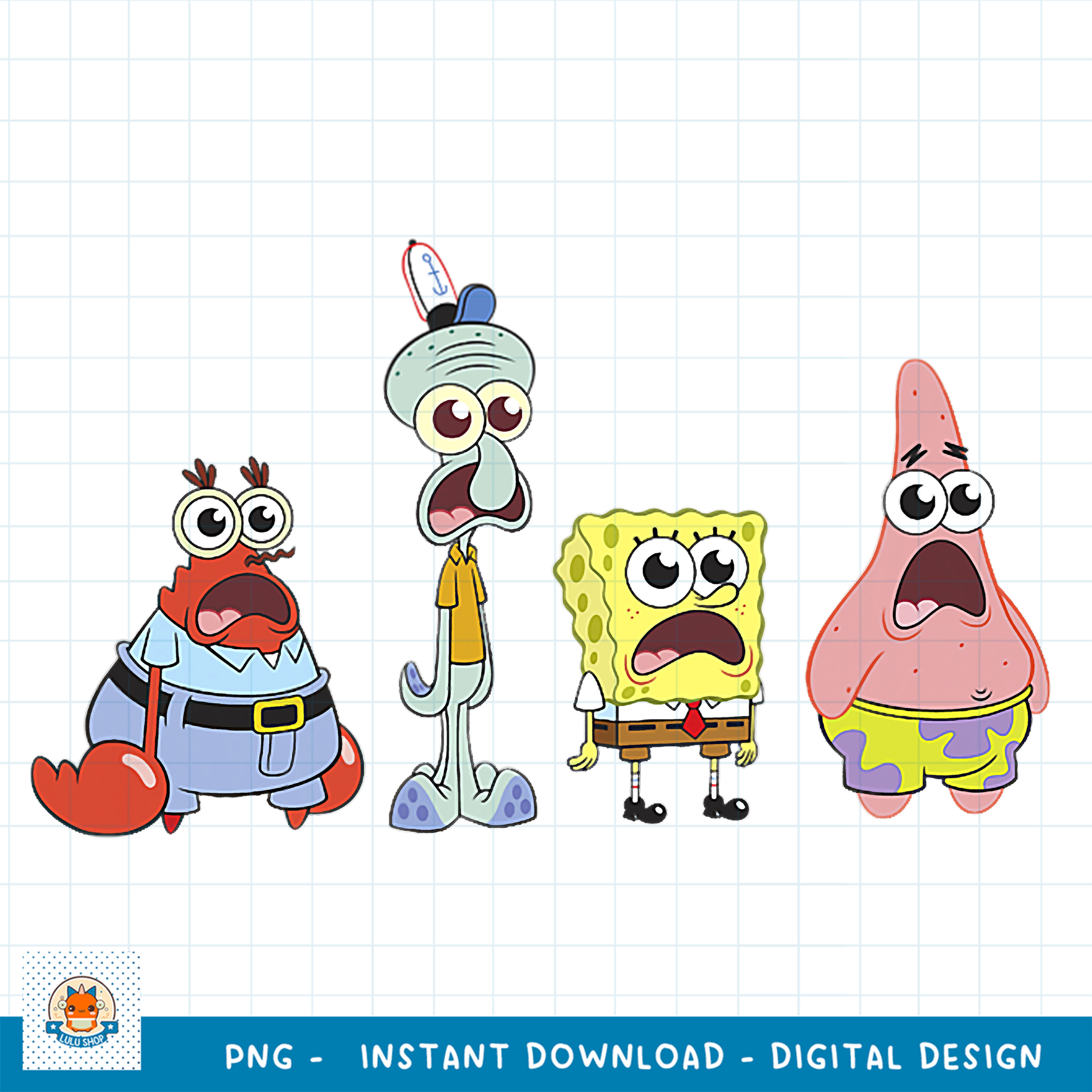 SpongeBob SquarePants SpongeBob Cast Group Stare png, digita - Inspire ...