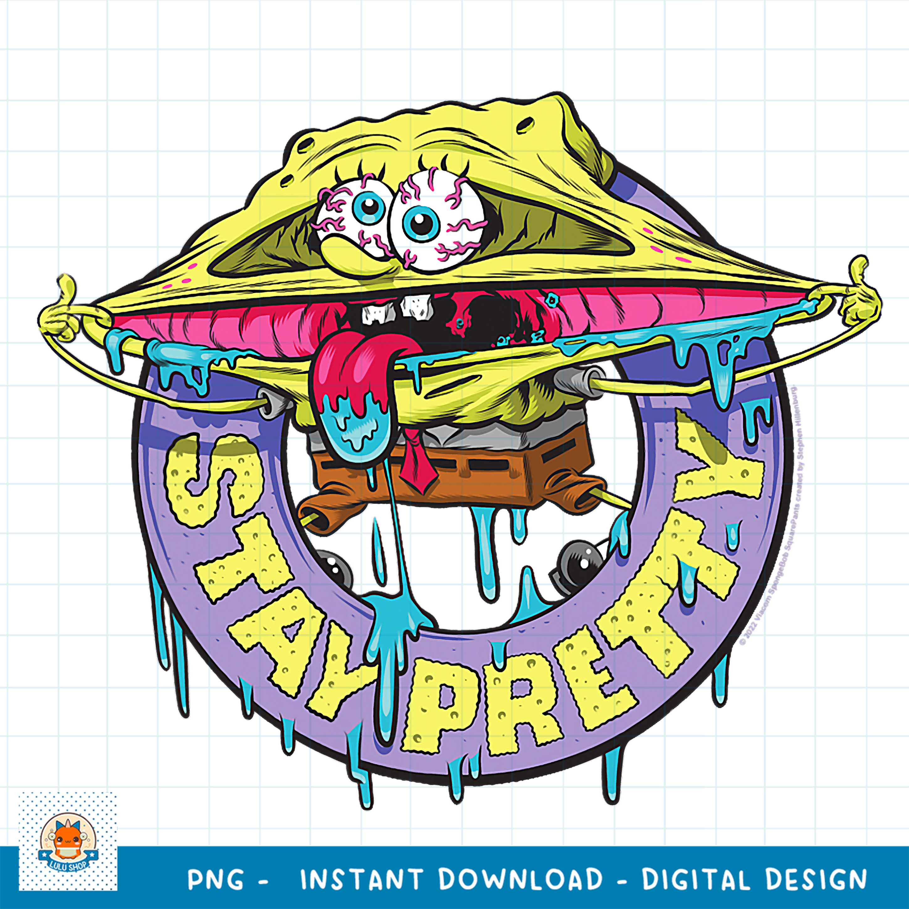 SpongeBob SquarePants Stay Pretty png, digital download | Inspire Uplift