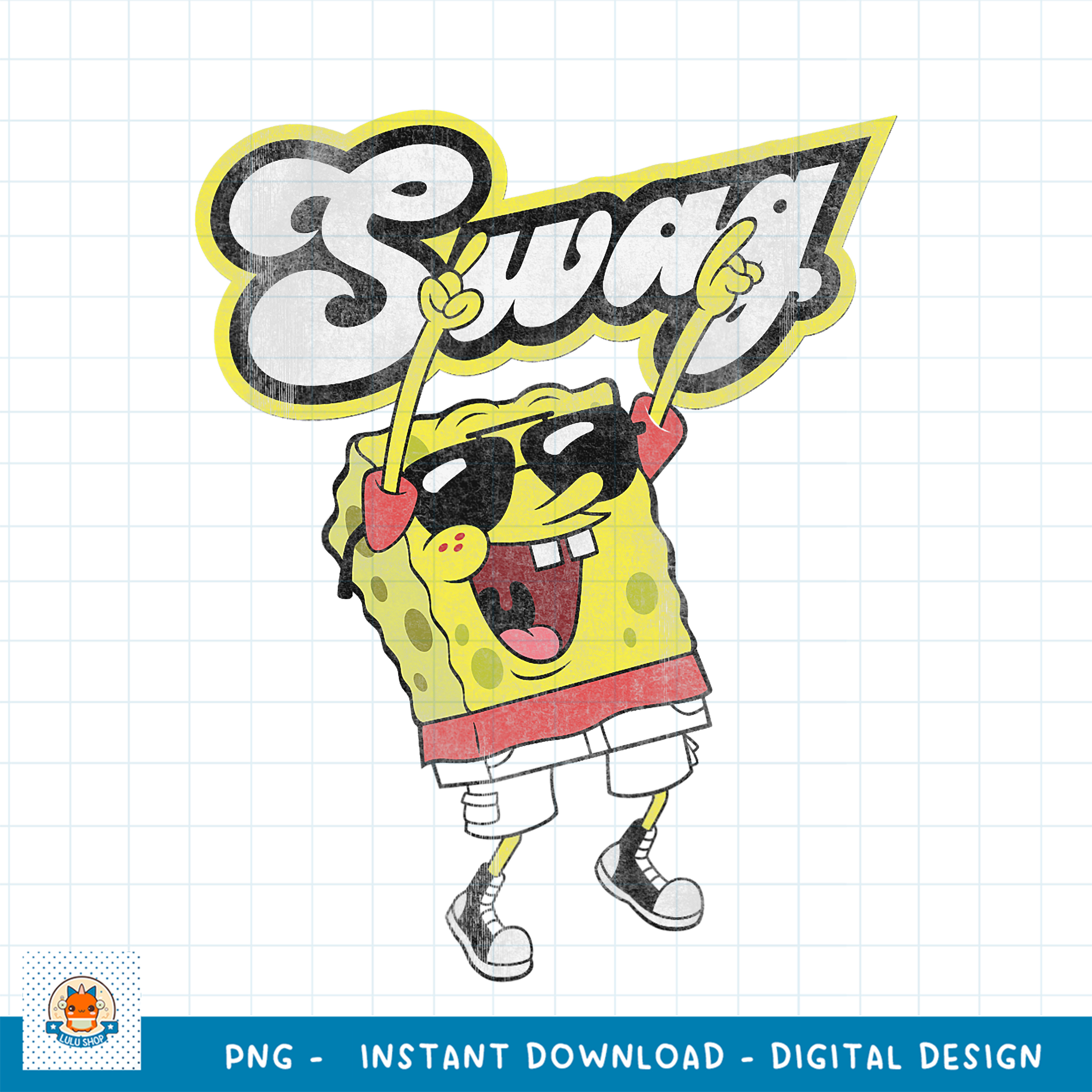 SpongeBob SquarePants Swag Distressed png, digital download | Inspire ...
