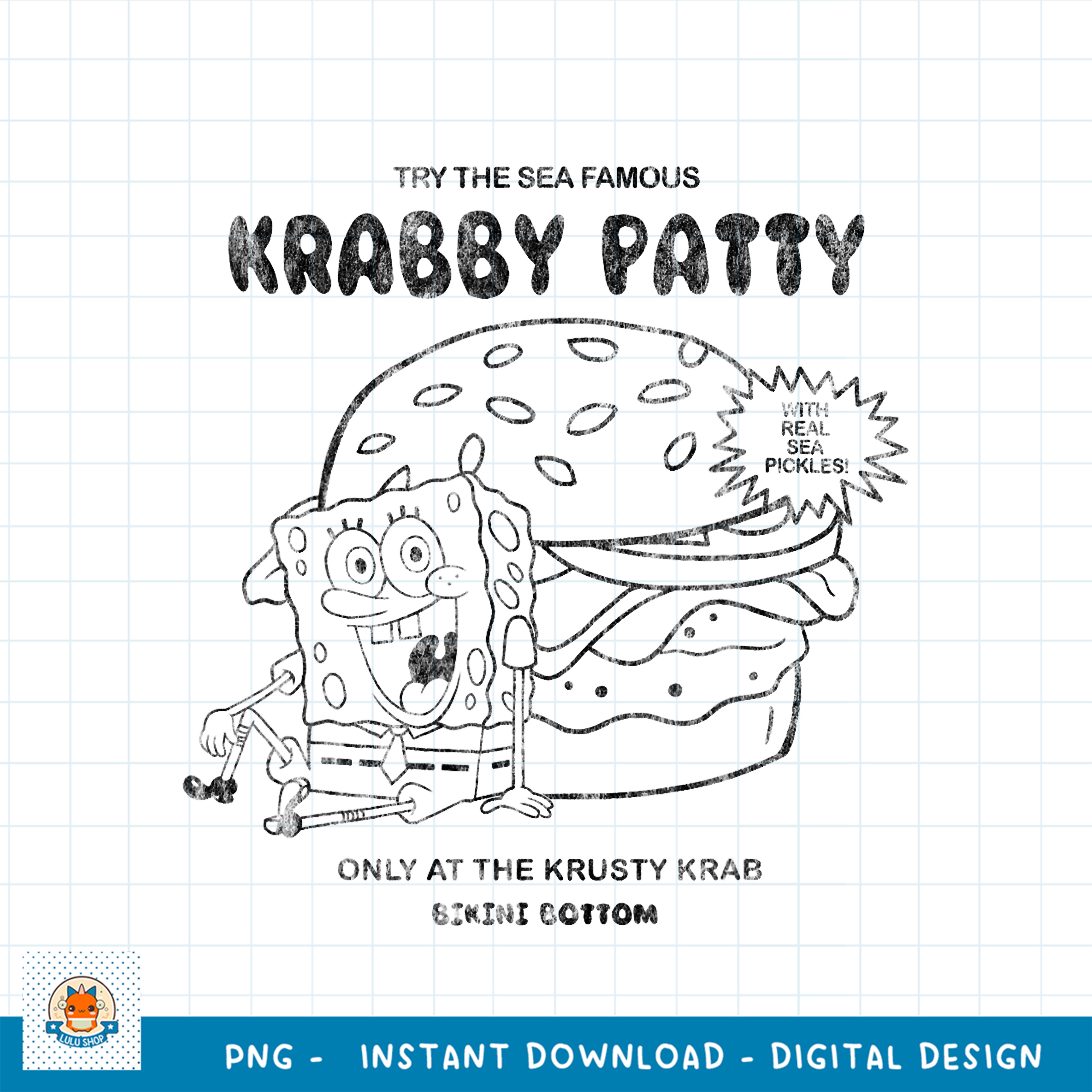 SpongeBob SquarePants Try The Sea Famous Krabby Patty png, d | Inspire ...