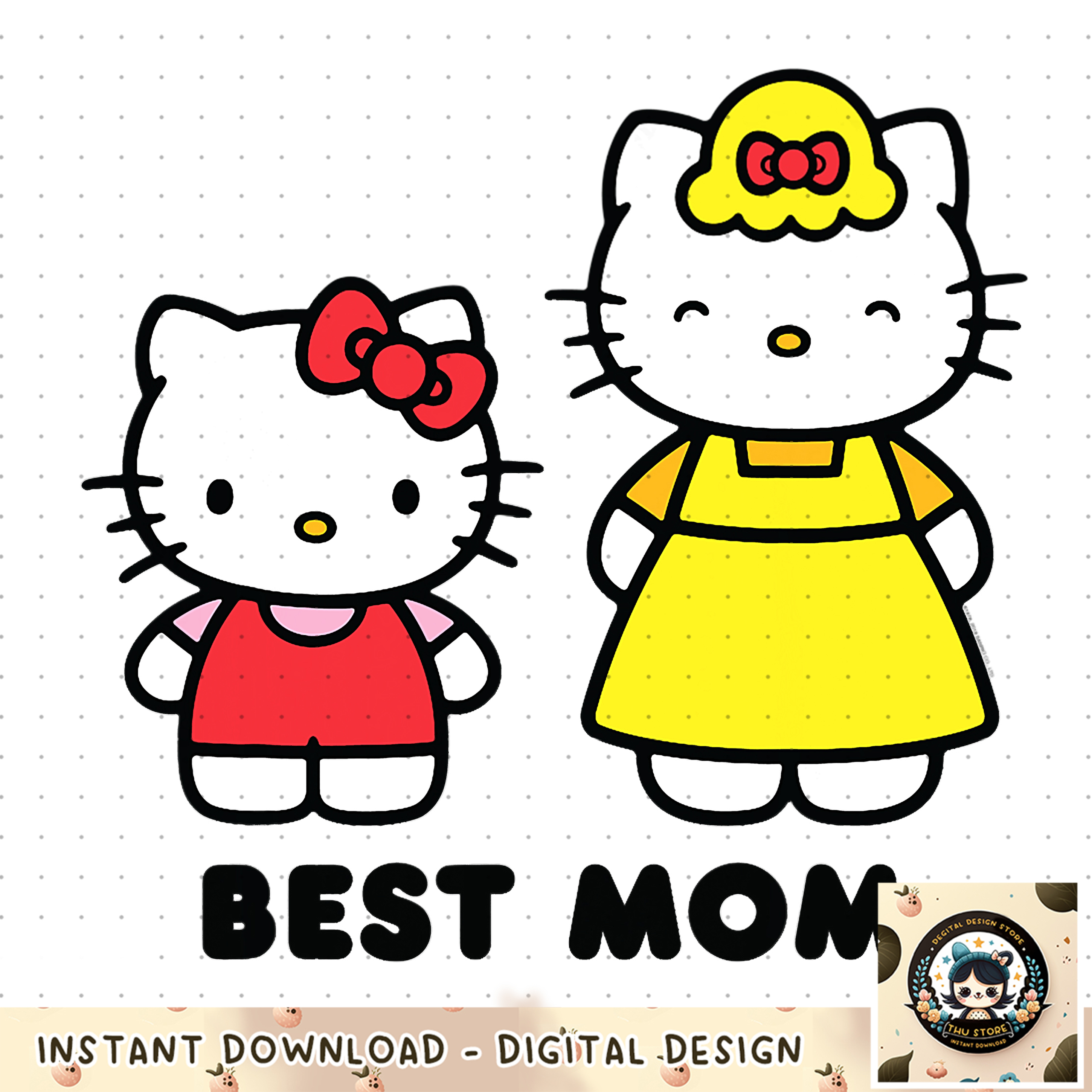 Hello Kitty Best Mom Mother_s Day PNG Download copy | Inspire Uplift