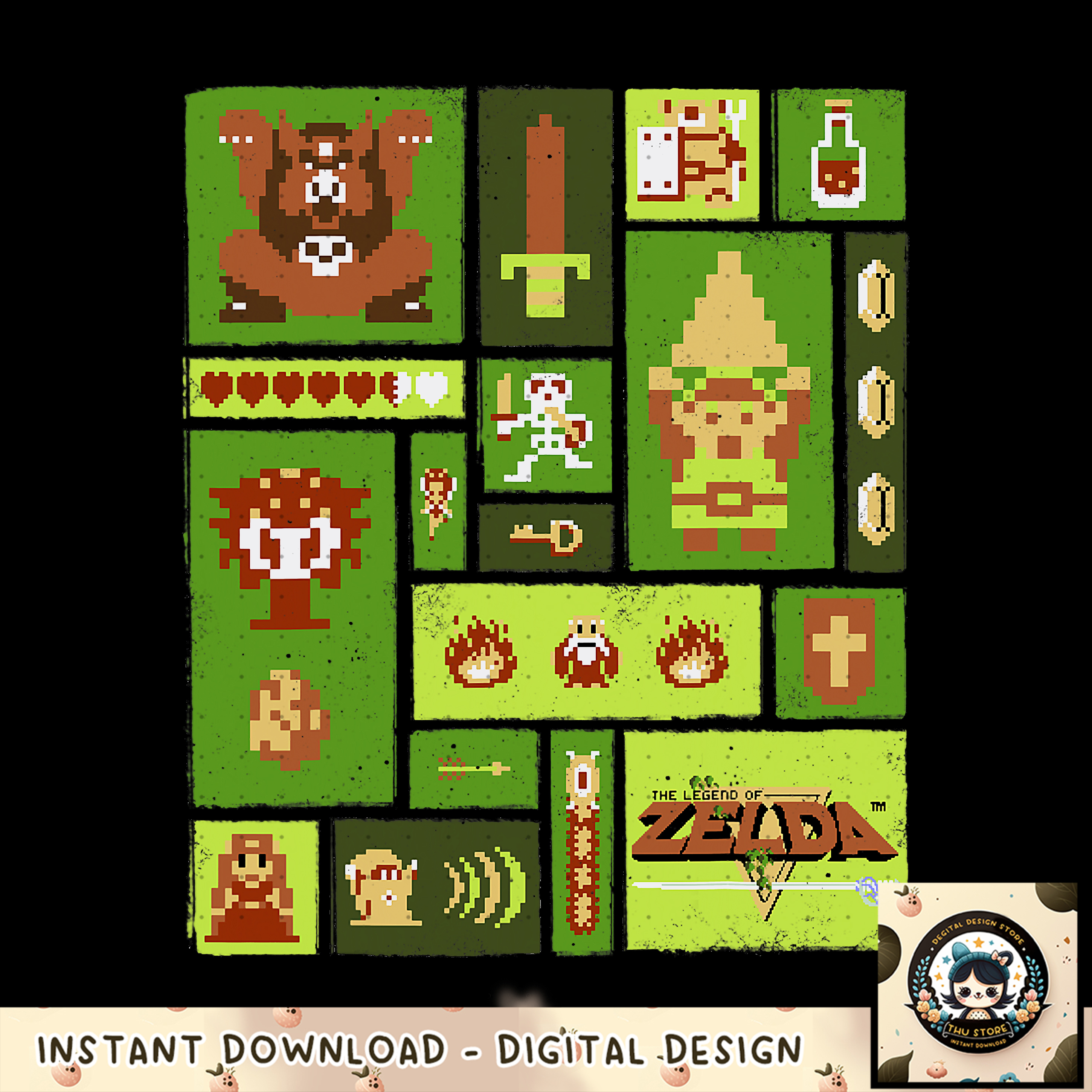 Zelda 8 Bit Hjerter