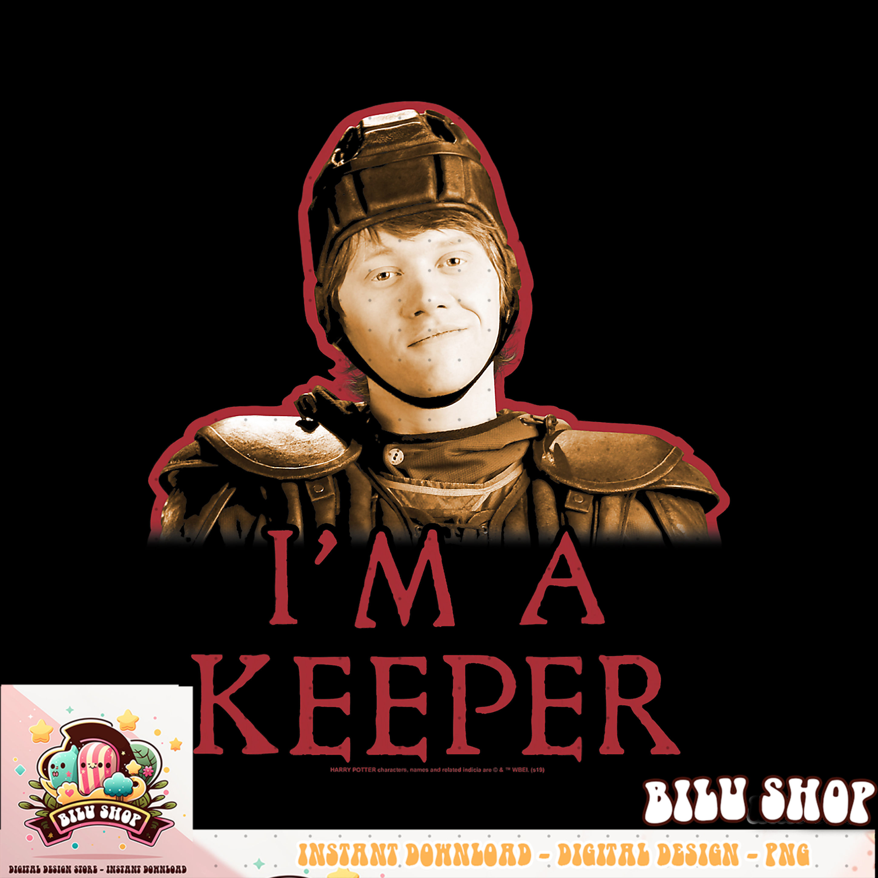 Harry Potter Ron Weasley I_m A Keeper Portrait PNG Download | Inspire ...