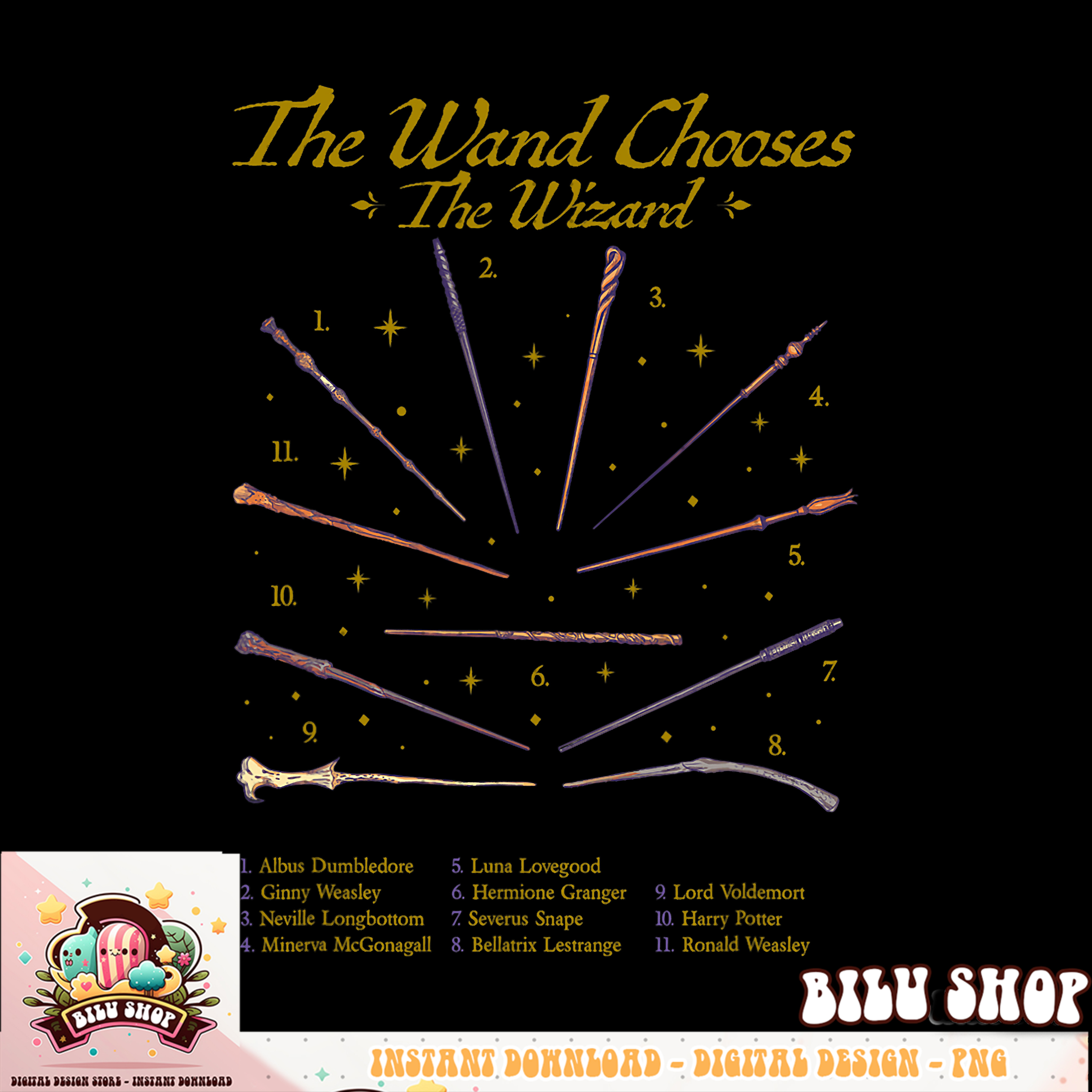 Harry Potter The Wand Chooses The Wizard Numerical Chart PNG | Inspire ...