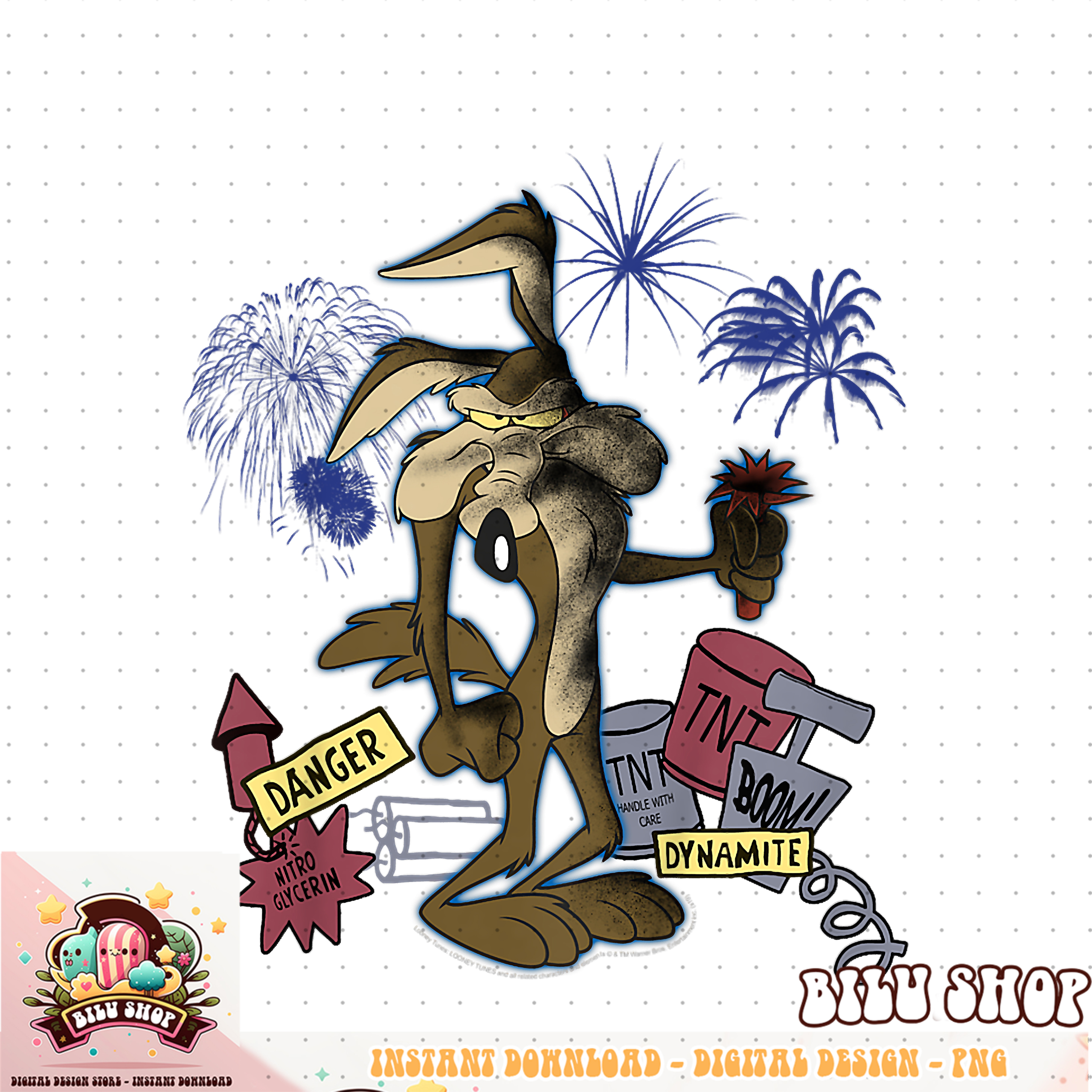 Kids Looney Tunes Youth Wile E. Coyote Danger Dynamite Vinta | Inspire ...