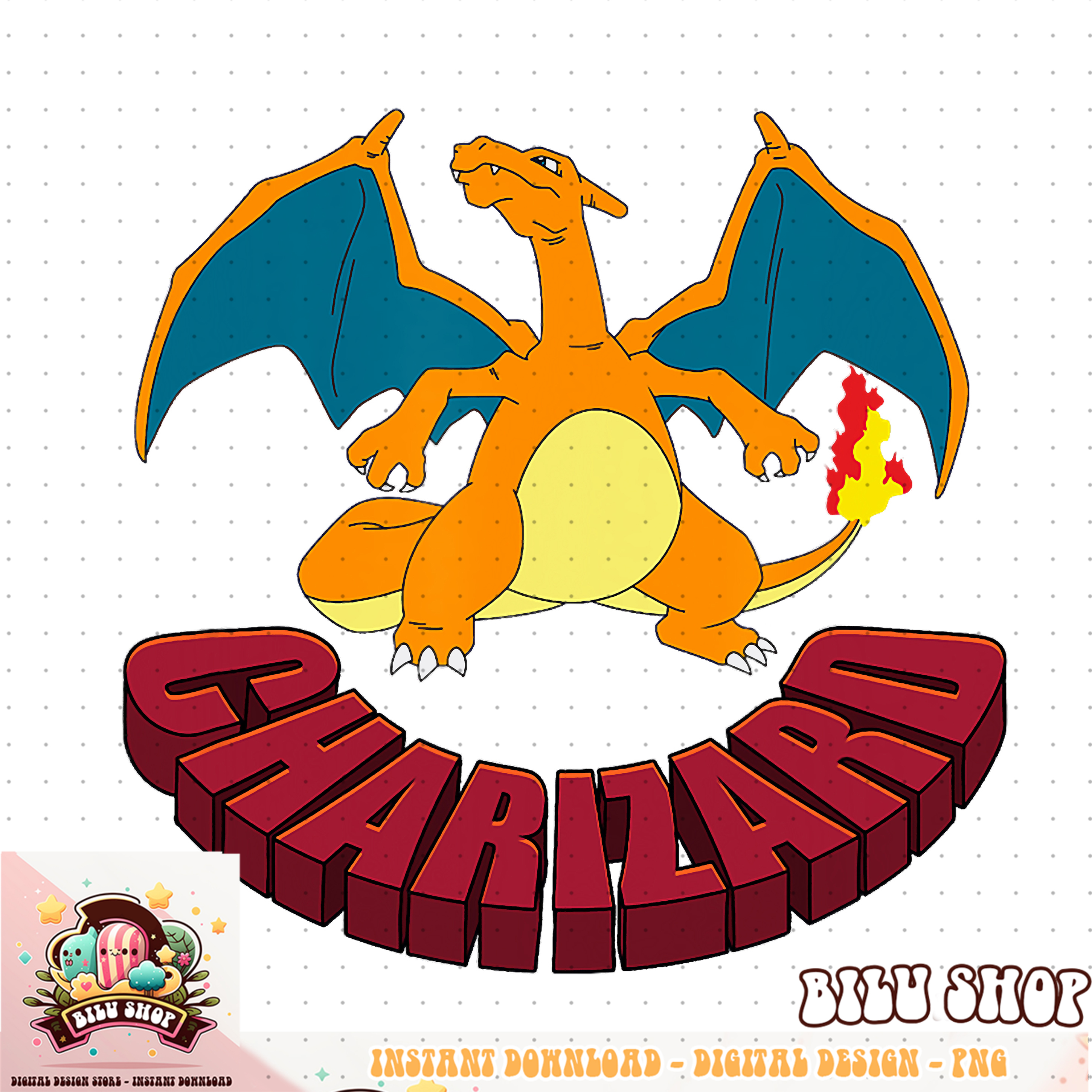 Pokemon Charizard Stoic Pose Poster T-Shirt | Inspire Uplift