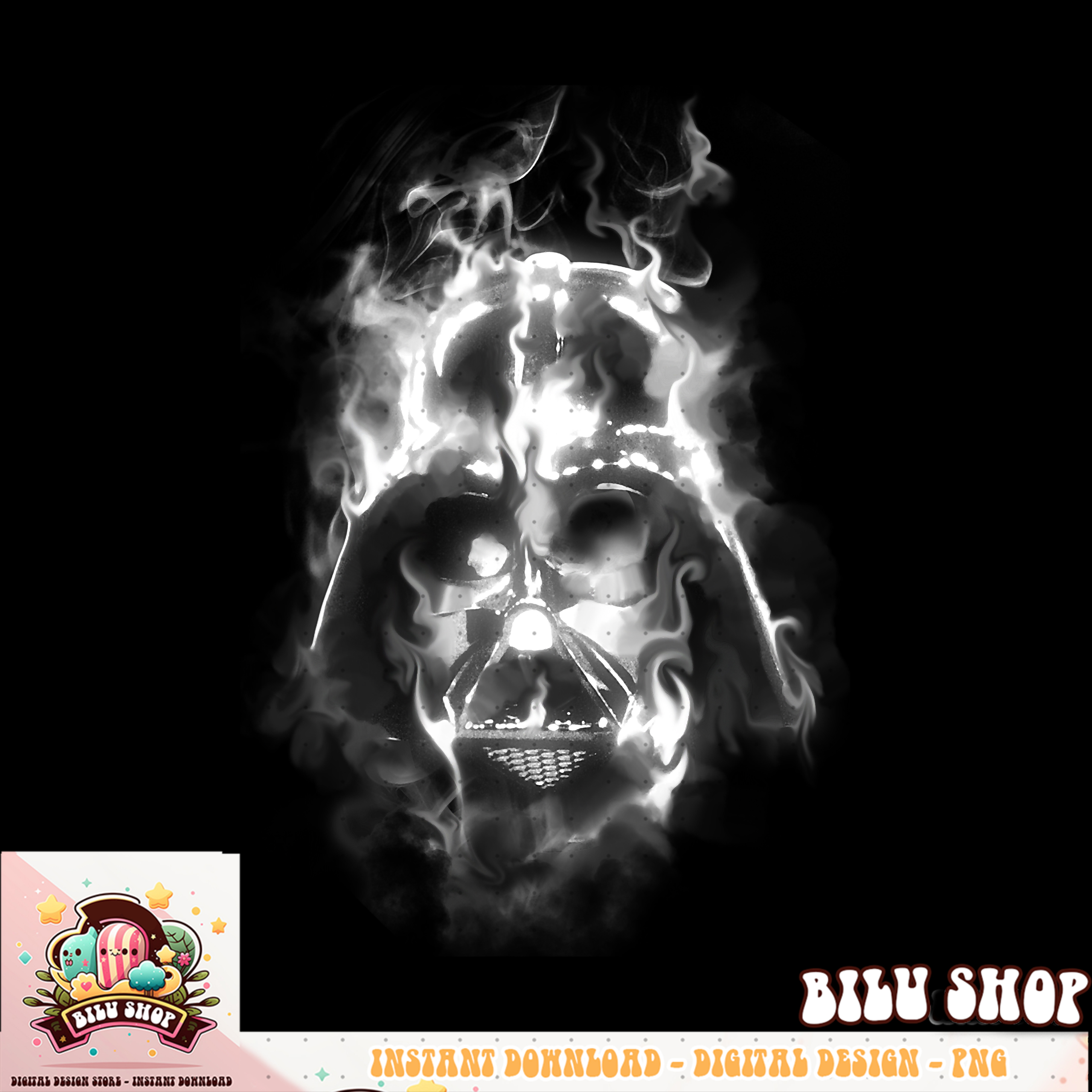 Star Wars Darth Vader Sith Lord Smoke Portrait T-Shirt | Inspire Uplift