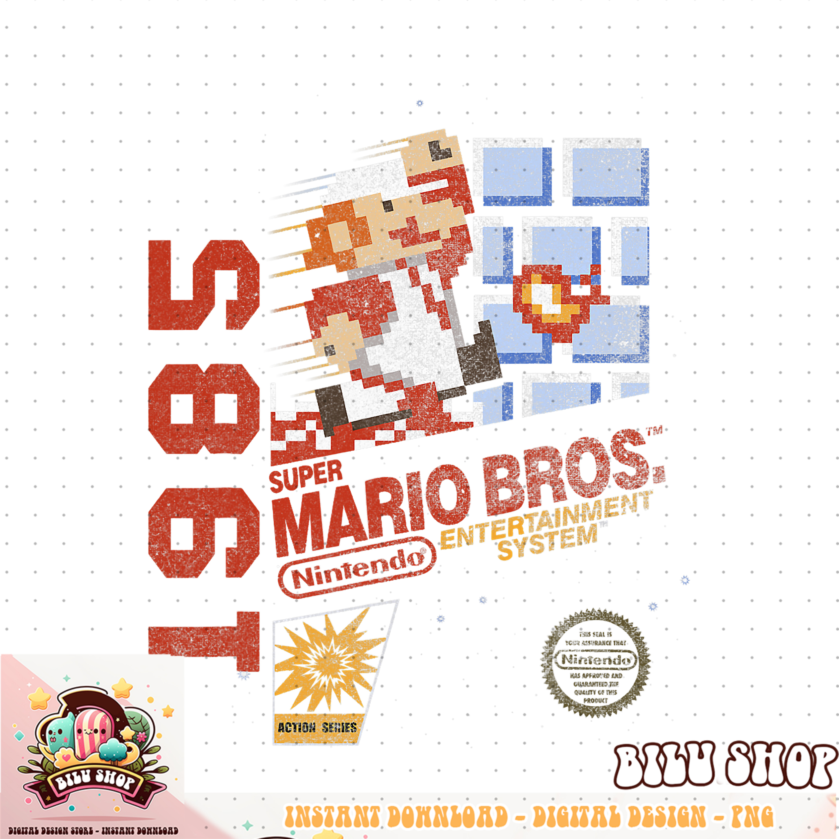 Super Mario 1985 Retro Cover png download | Inspire Uplift