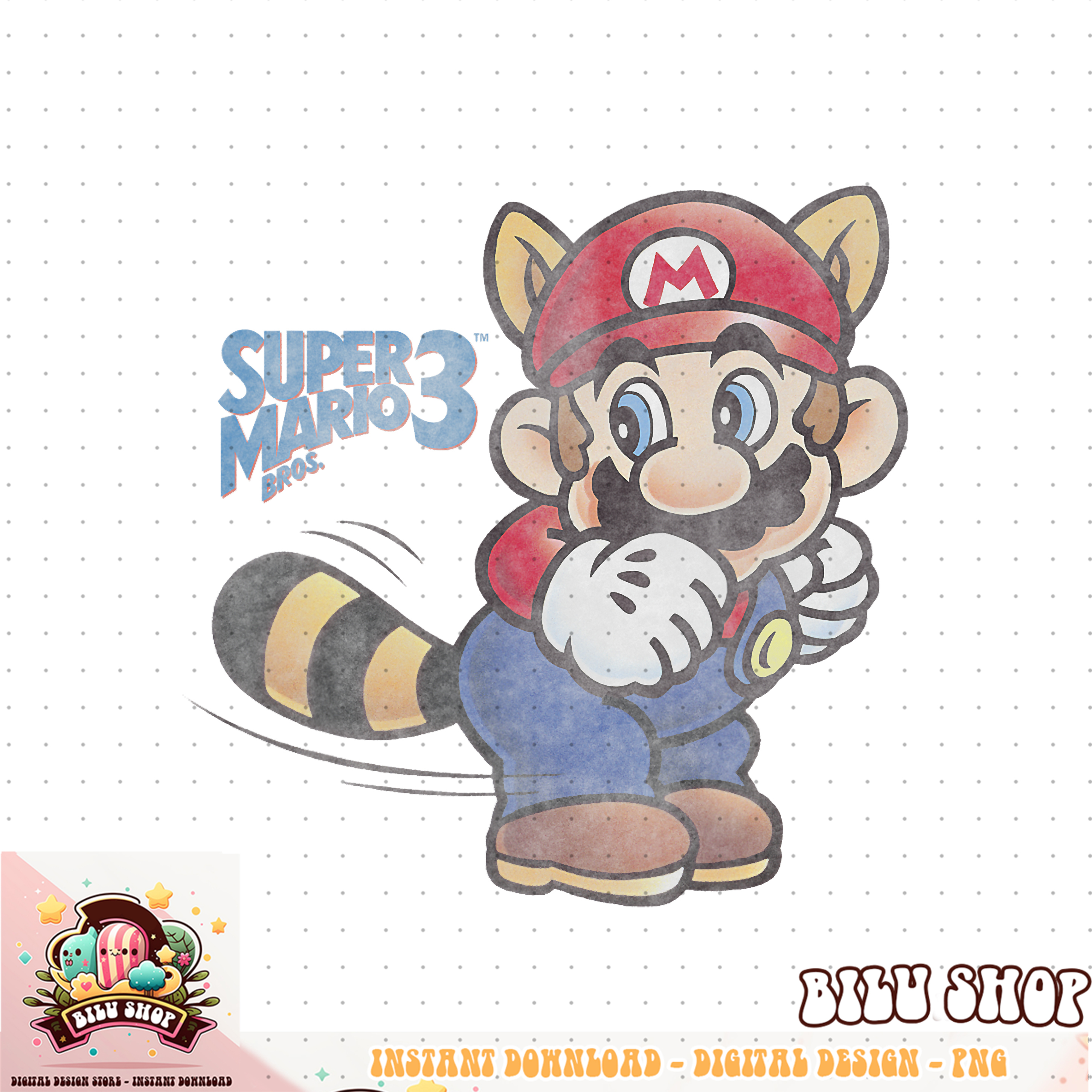 Super Mario Bros 3 Raccoon Mario Tail Attack png download | Inspire Uplift