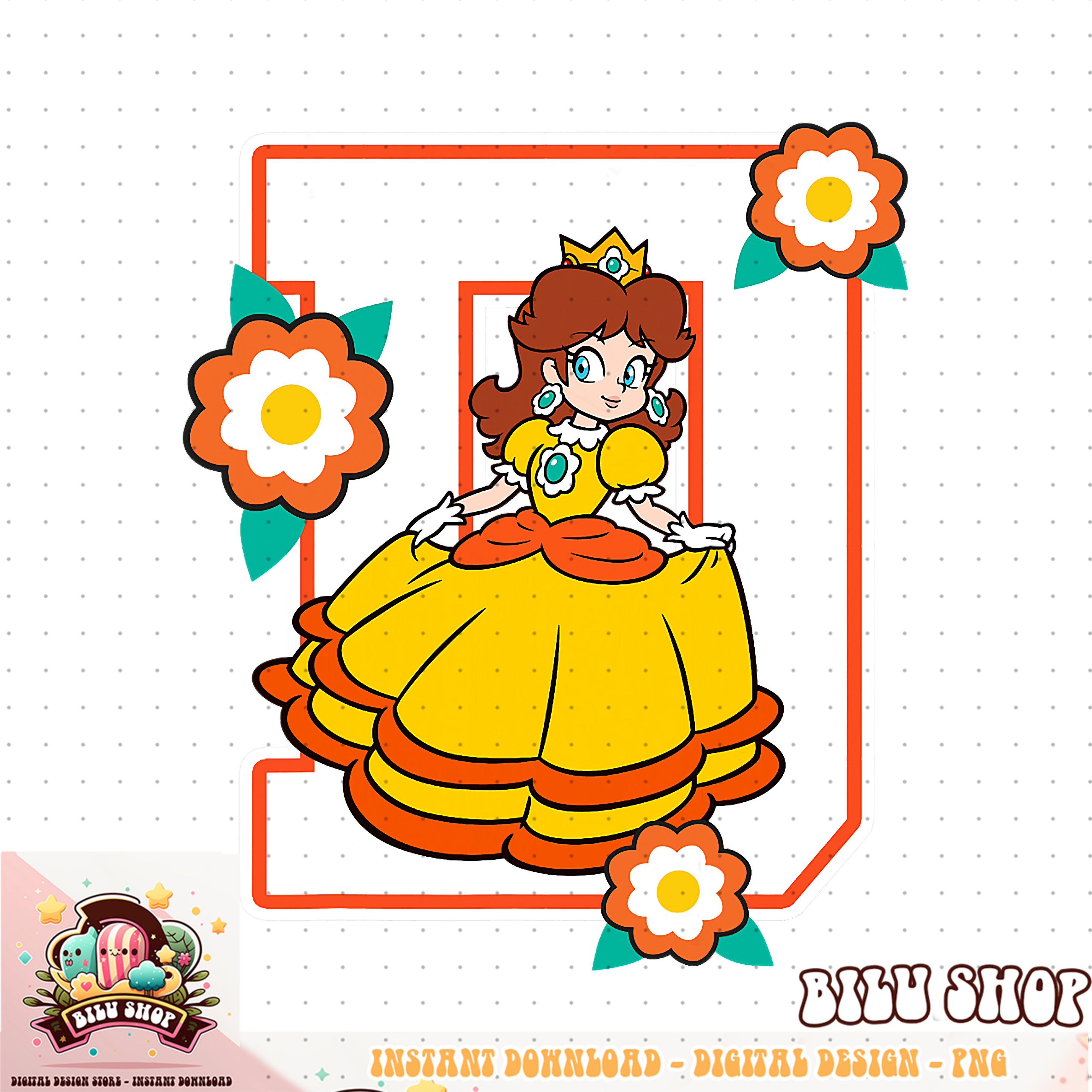 Super Mario Daisy Flowers Poster Graphic png download png do | Inspire ...