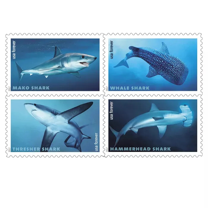 Sharks Forever First Class Postage Stamps-5 sheets of 20 | Inspire Uplift