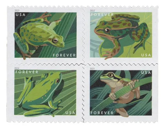 Frogs Forever First Class Postage Stamps-10 booklets of 20 | Inspire Uplift