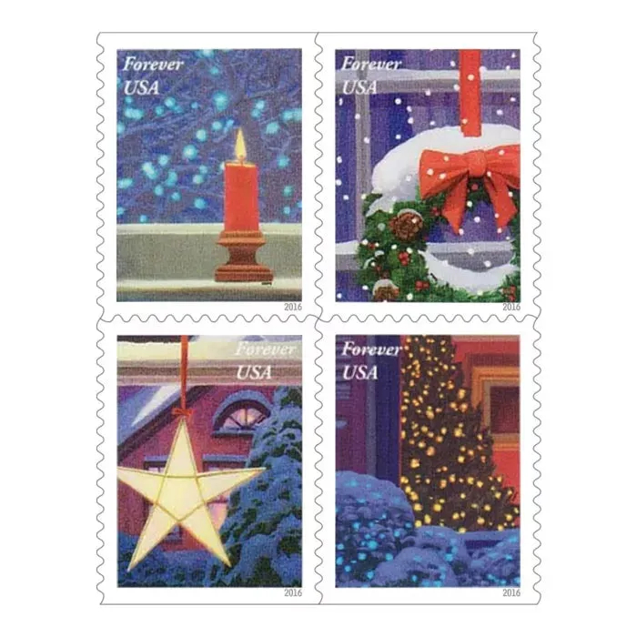 Holiday Windows Forever First Class Postage Stamps-5 booklet | Inspire ...