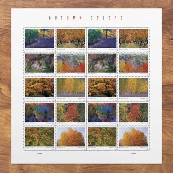 Autumn Colors Stamps Forever First Class Postage Stamps-5 sh | Inspire ...