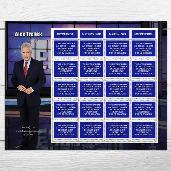 Alex Trebek Stamp Forever First Class Postage Stamps-10 shee | Inspire ...