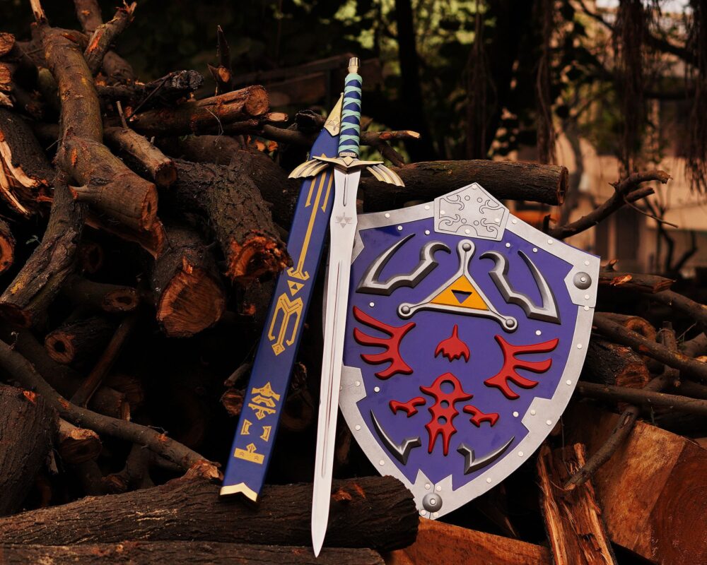 Custom Zelda Sword Replica With Shield And Scabbard, Fully F | Inspire ...