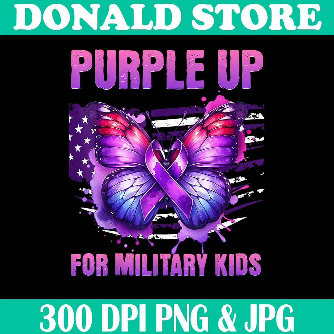 Purple Up For Military Kids Png, Military Child Month USA Fl | Inspire ...