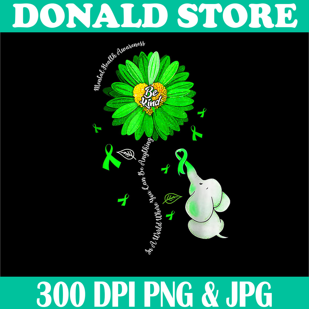Be Kind Green Ribbon Png, Sunflower Mental Health Awareness | Inspire Uplift