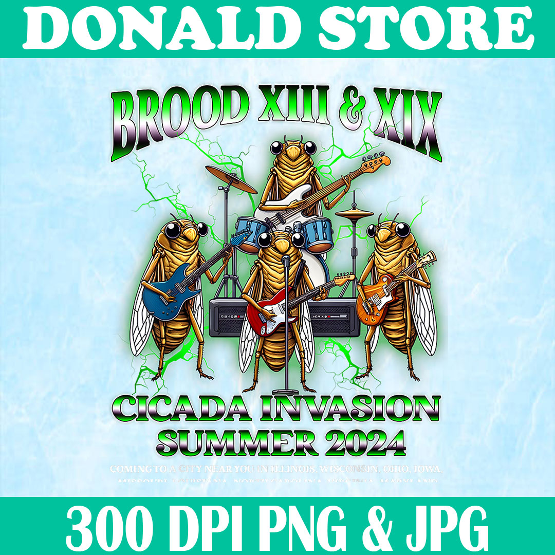 Brood XIX XIII Cicada Invasion Summer 2024 Png, Cicada 80s B - Inspire ...