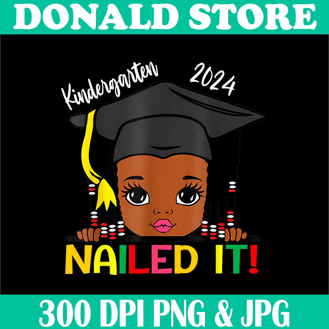Black African Kindergarten Png, Graduation Class 2024 Png, N - Inspire ...