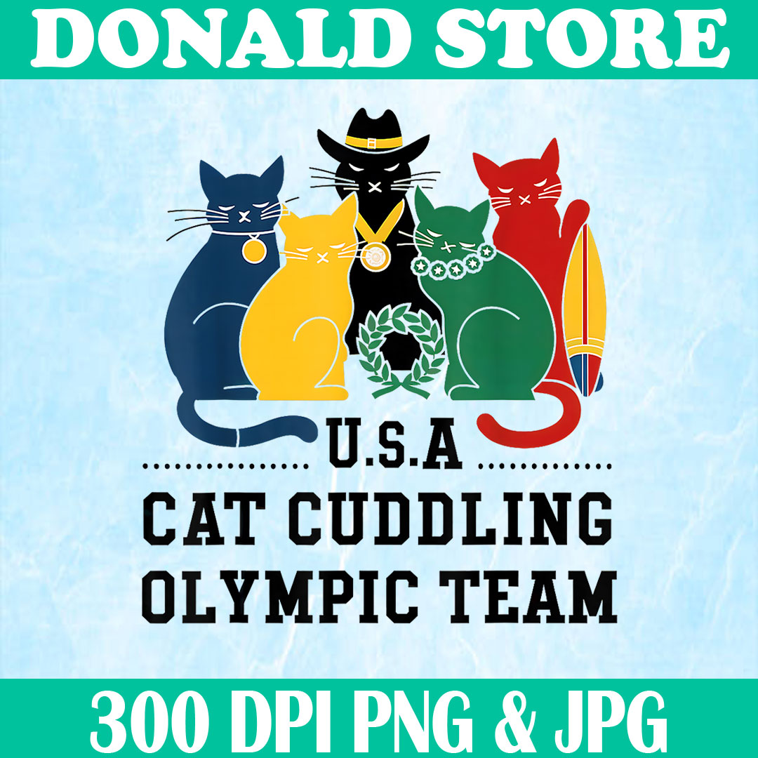 Funny Cat Png, Quote Cat Cuddling Olympic Team Png, Cool Cat | Inspire ...