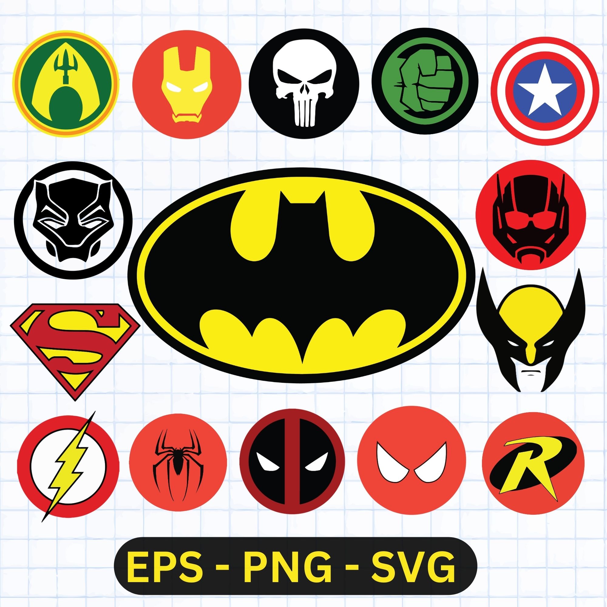 Superheroes Logos, Cute Bat SVG, Comic Hero Justice League S | Inspire ...