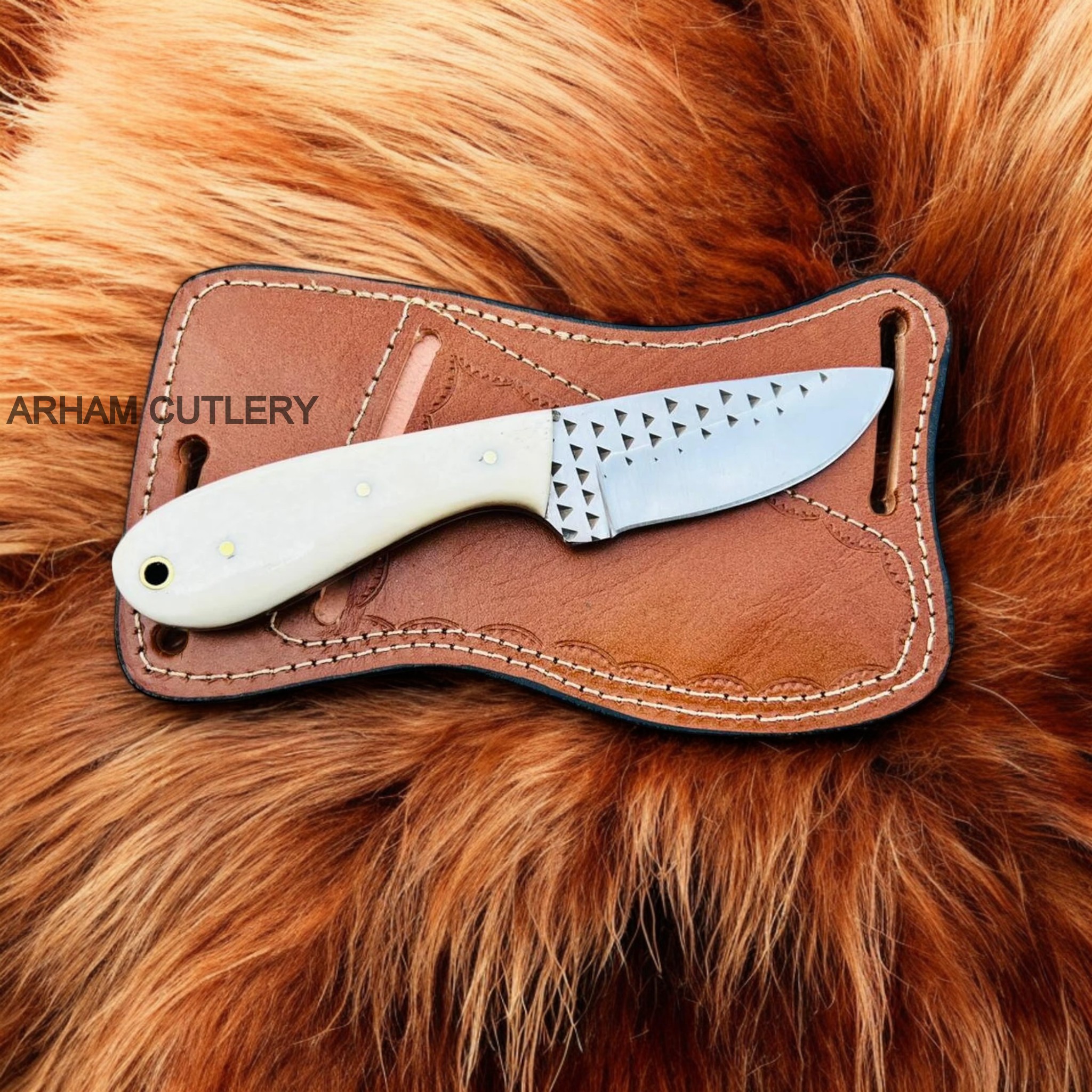 Camel Bone Knife Hand Forged Rasp File Knife | Inspire Uplift