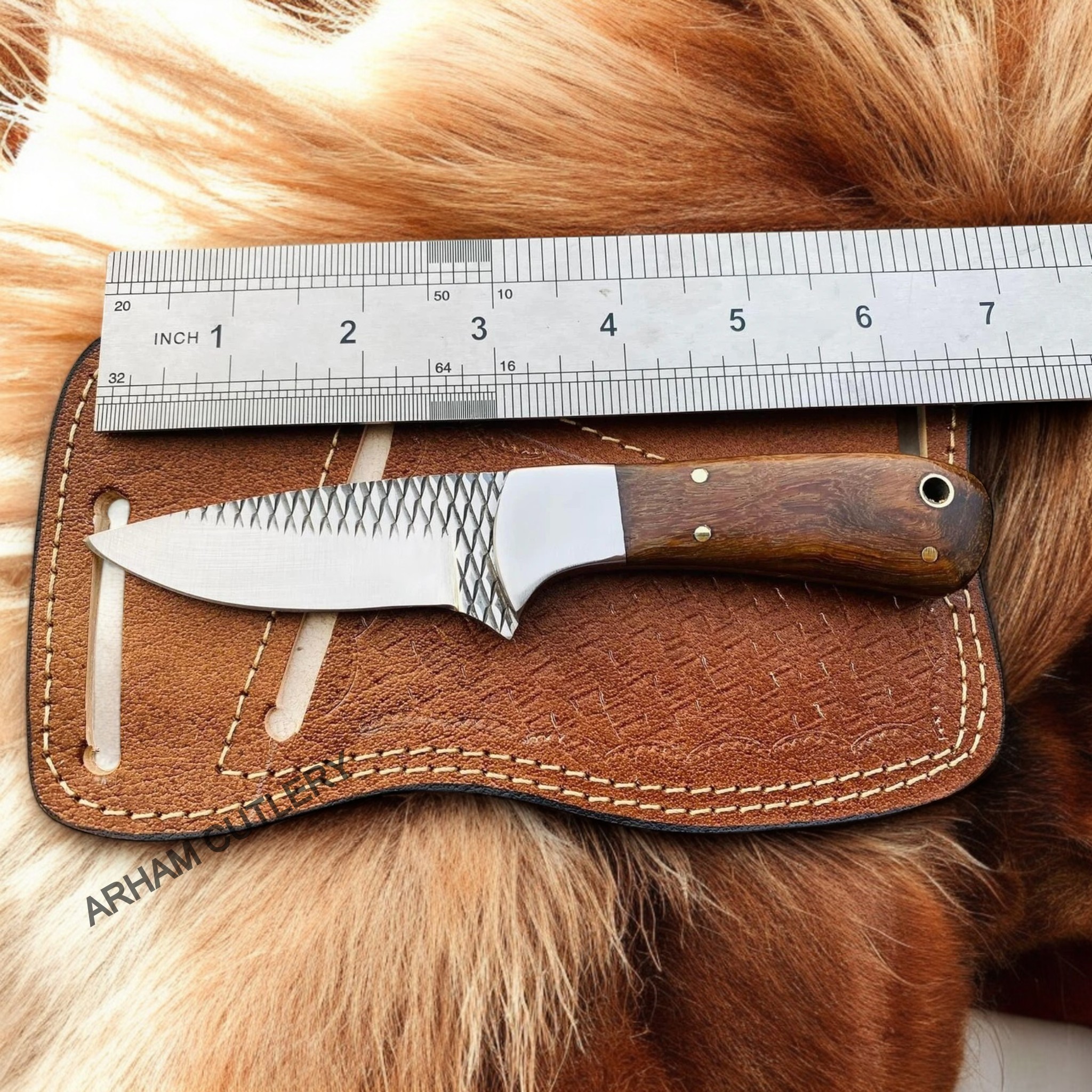 Hand Made Rasp File Knife With Rose Wood Scales and Pan Cake | Inspire ...